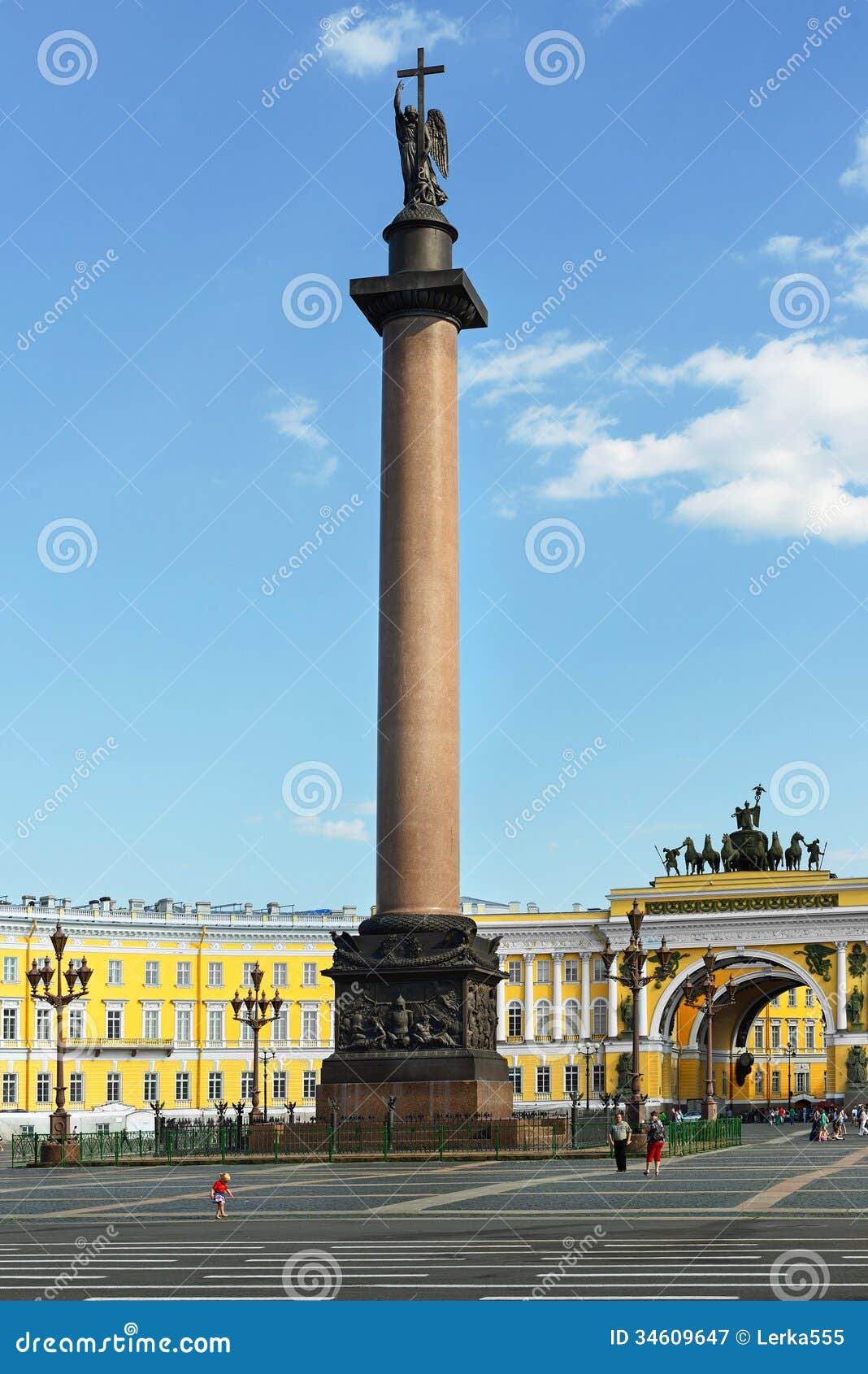 Alexander Column at Palace Square Stock Image - Image of palace ...