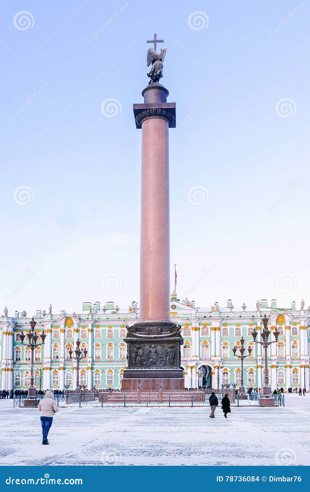 Alexander Column on Palace Square in St. Petersburg Stock Photo - Image ...