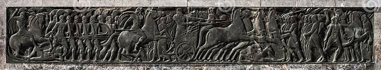 Alexander the Great, Relief Art Monument Stock Photo - Image of fight ...