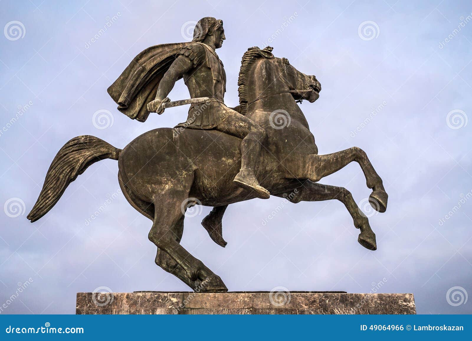 Alexander the Great Statue, Thessaloniki Stock Photo - Image of ...