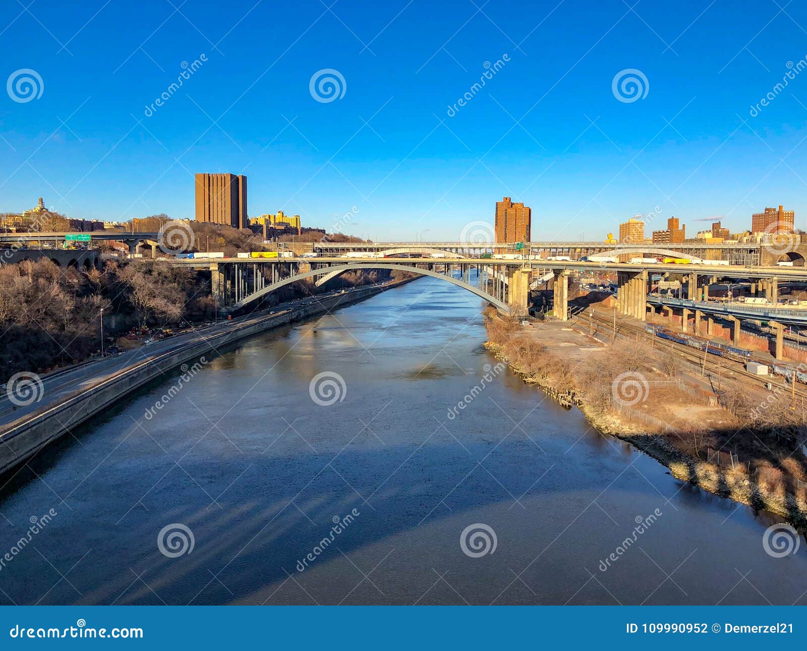 Alexander Hamilton Bridge - New York City Foto de archivo - Imagen de ...