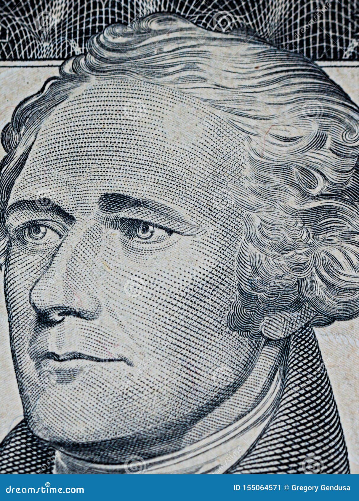 Alexander Hamilton on 10 Dollar Bill Stock Image - Image of money ...