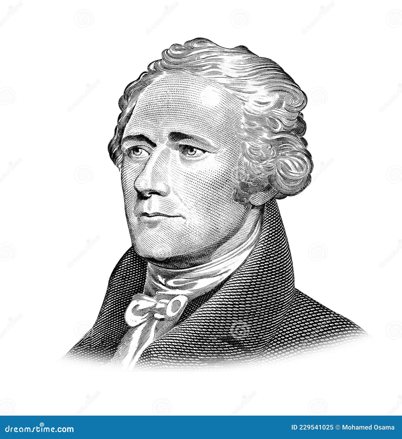 Alexander Hamilton, Vintage Illustration Cartoon Vector | CartoonDealer ...