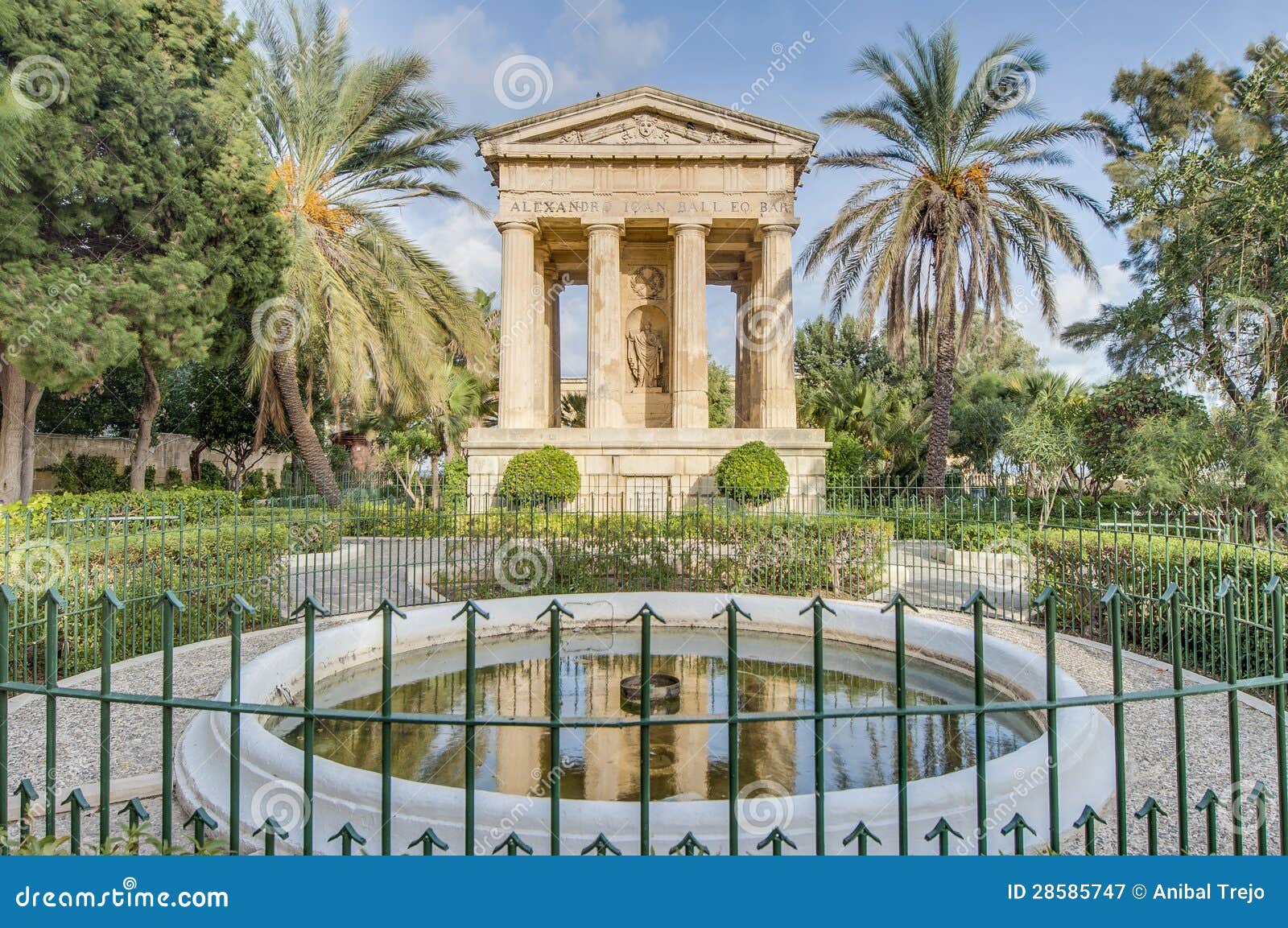 Alexander John Ball Monument in Valletta, Malta Stock Image - Image of ...