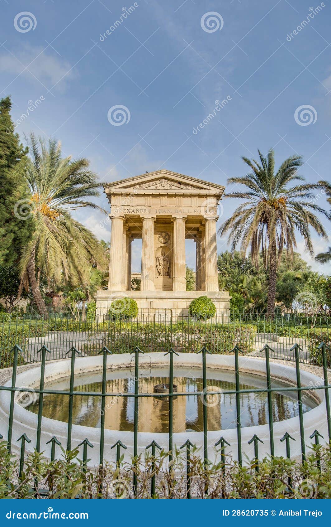 Alexander John Ball Monument in Valletta, Malta Stock Image - Image of ...