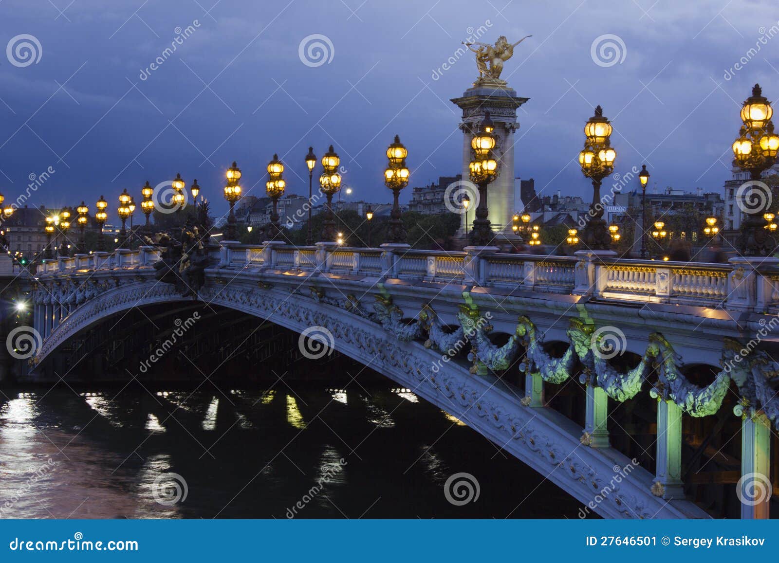 Alexander the Third Bridge, Paris Stock Image - Image of emperor ...