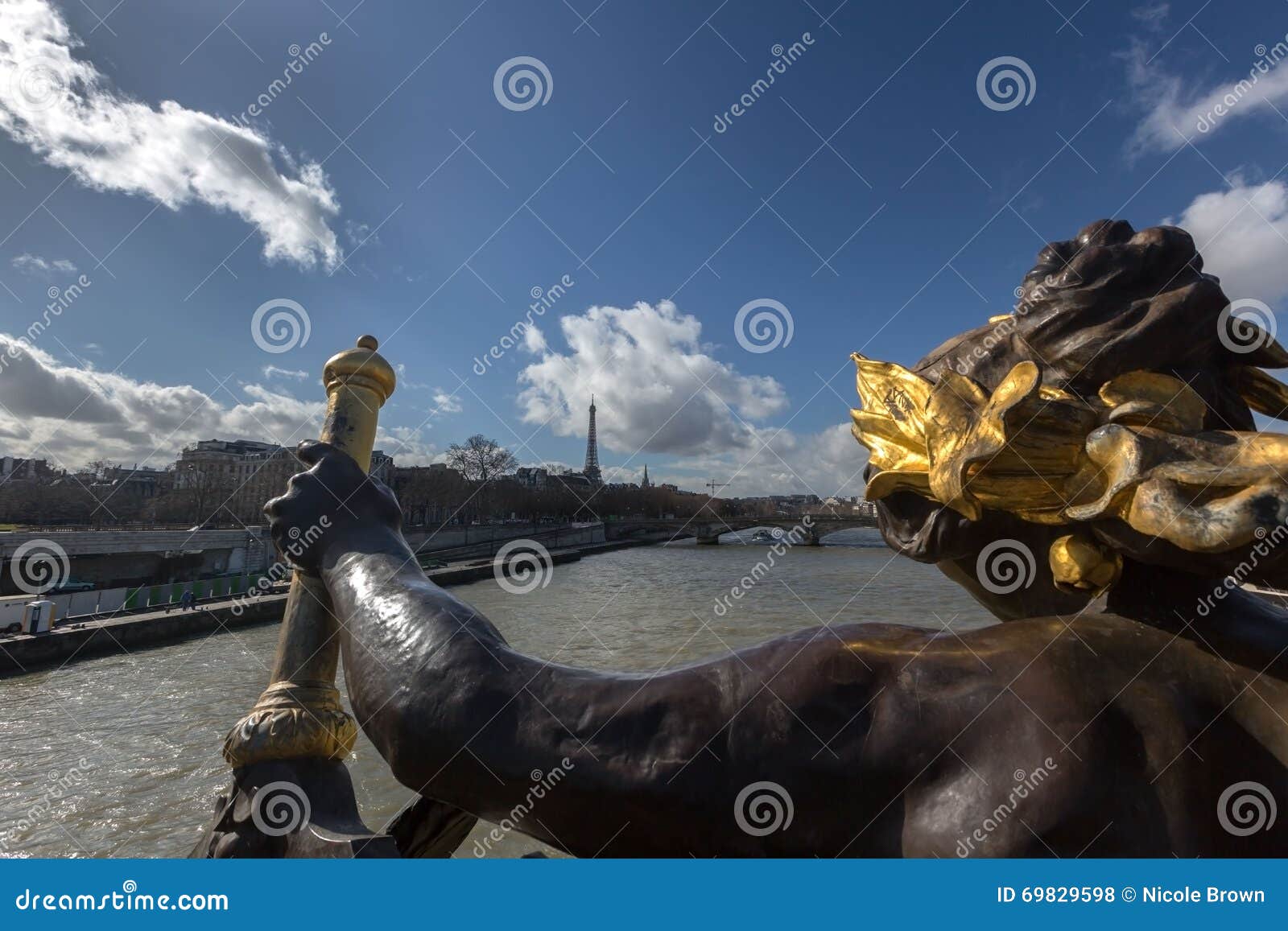 Alexander the Third Bridge stock photo. Image of monument - 69829598