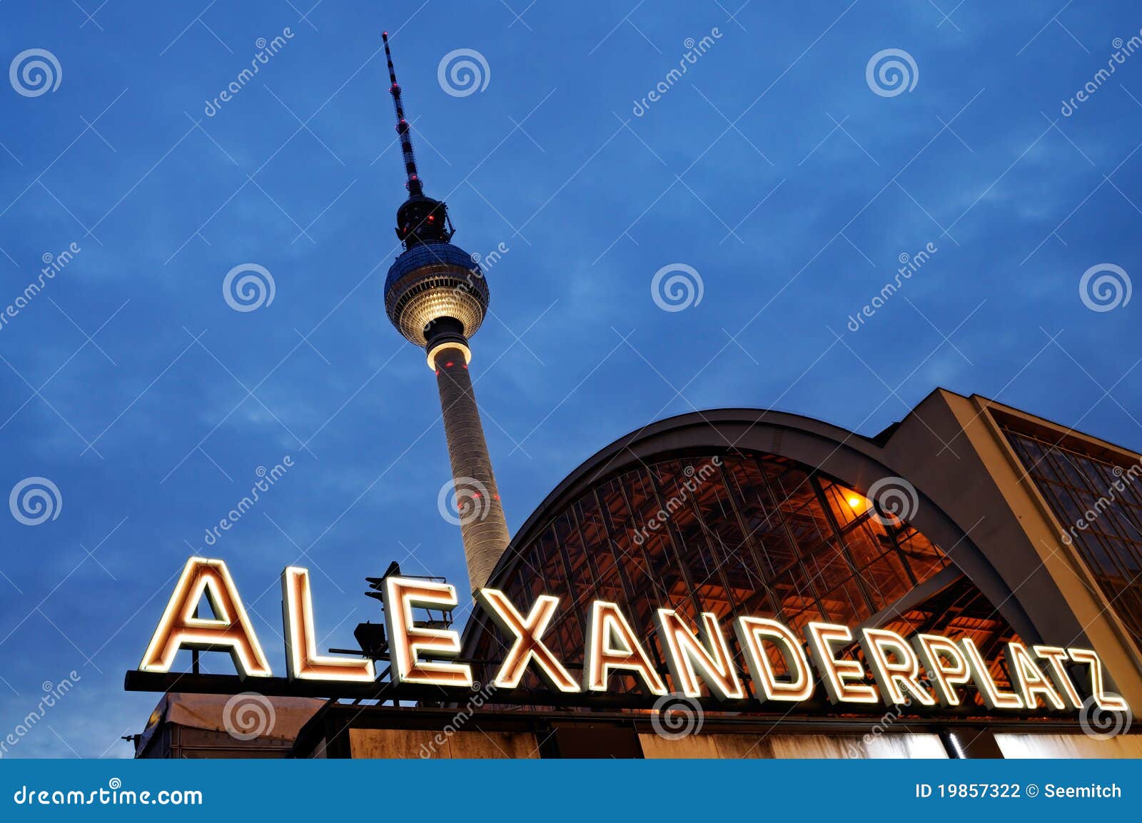 Alexanderplatz by Night, Berlin, Stock Photo - Image of alexanderplatz ...