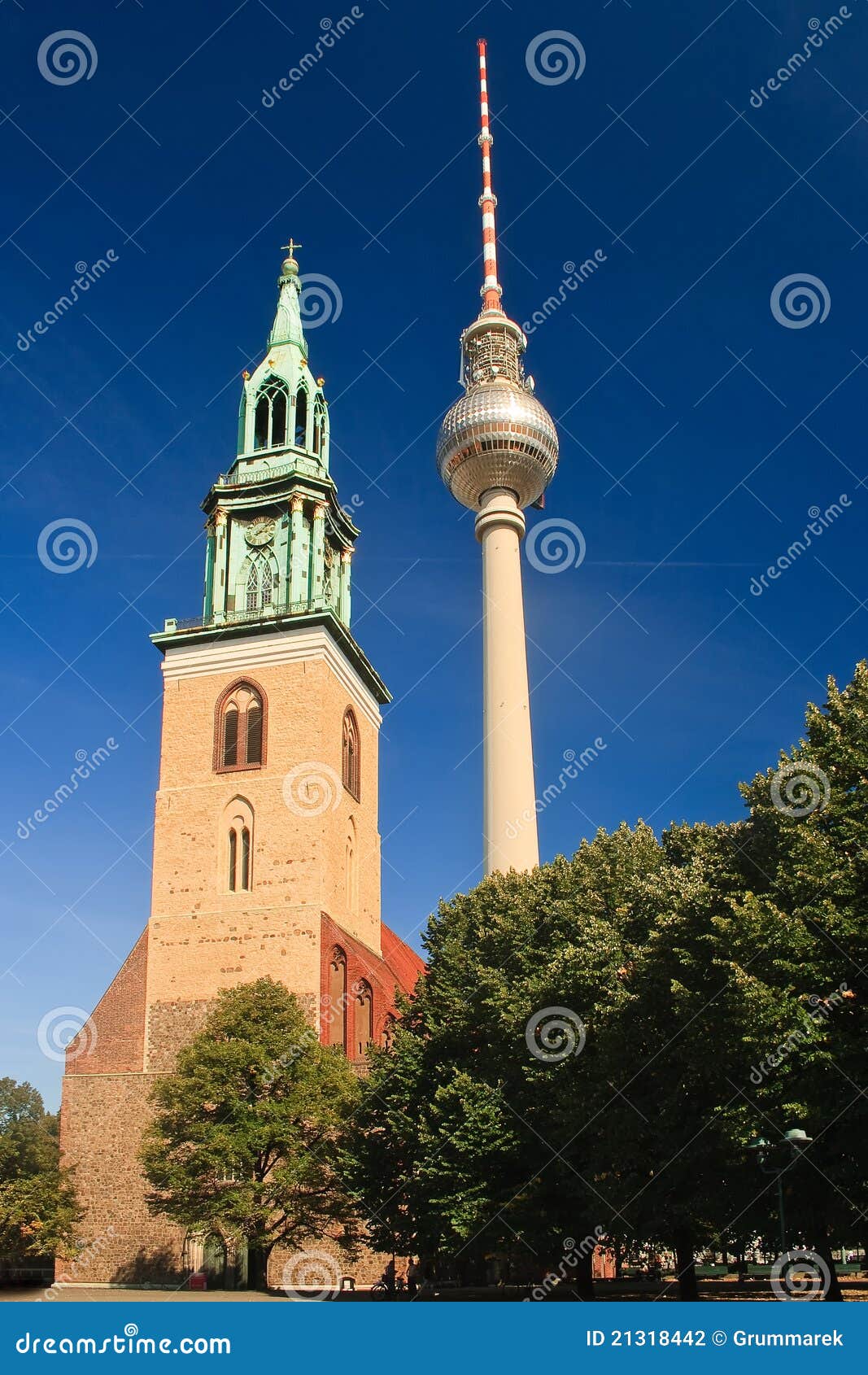 Alexanderplatz and Towers stock photo. Image of germany - 21318442