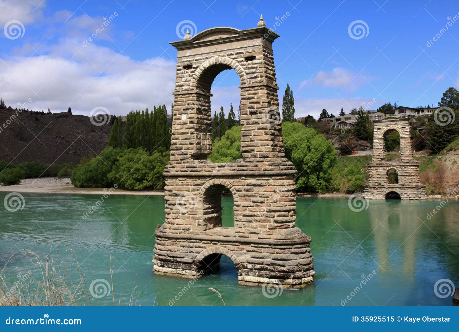 Alexandra S First Bridge Reflection Stock Image - Image of brick, blue ...