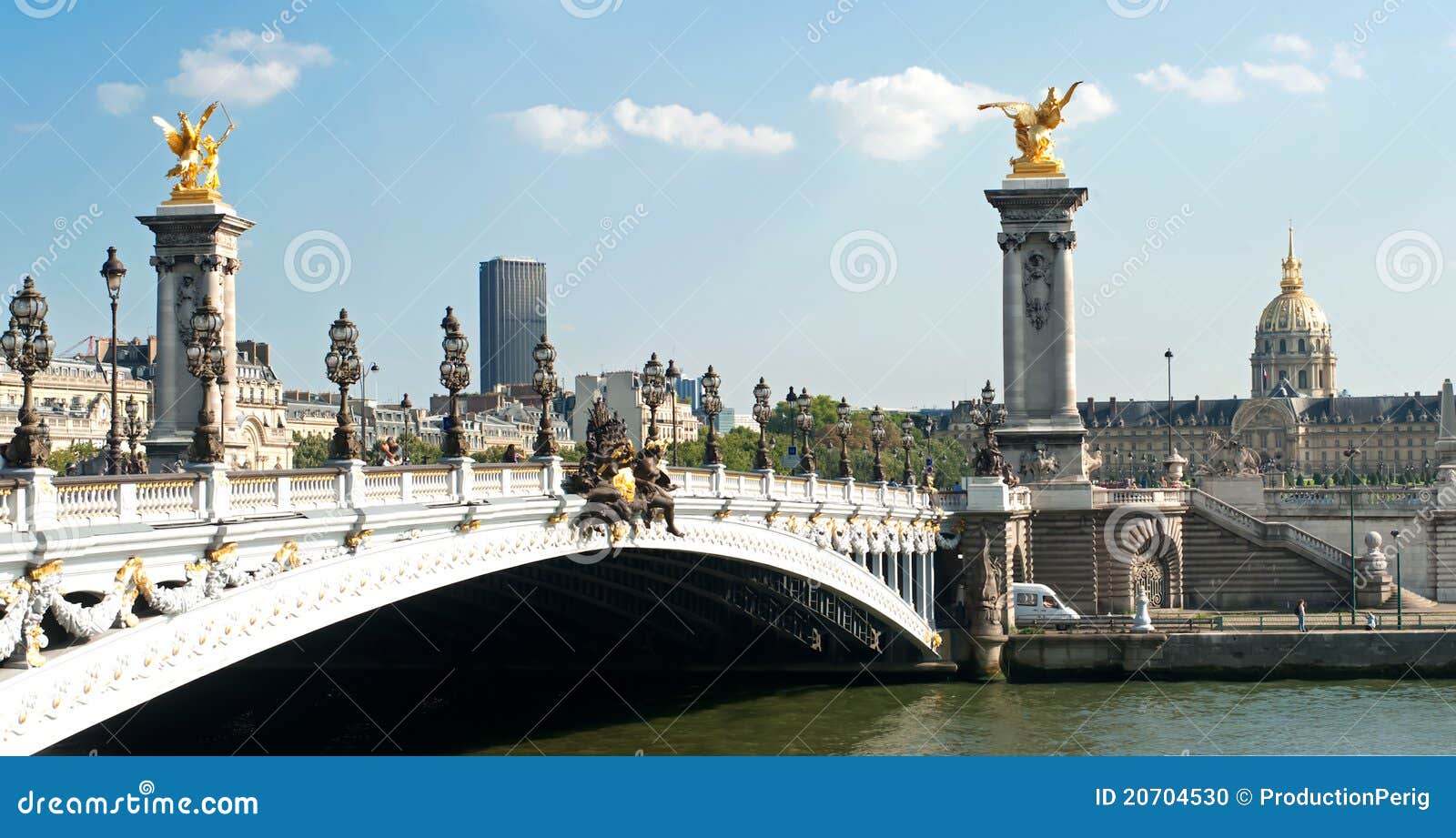 Alexandre 3 Bridge - Paris - France Stock Photo - Image of museum, dome ...