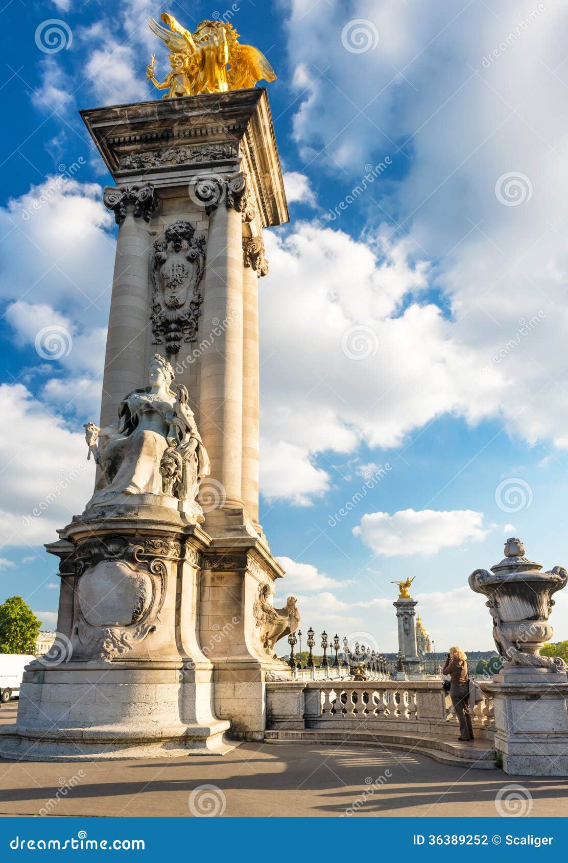 Alexandre III Bridge in Paris Editorial Photography - Image of bridge ...