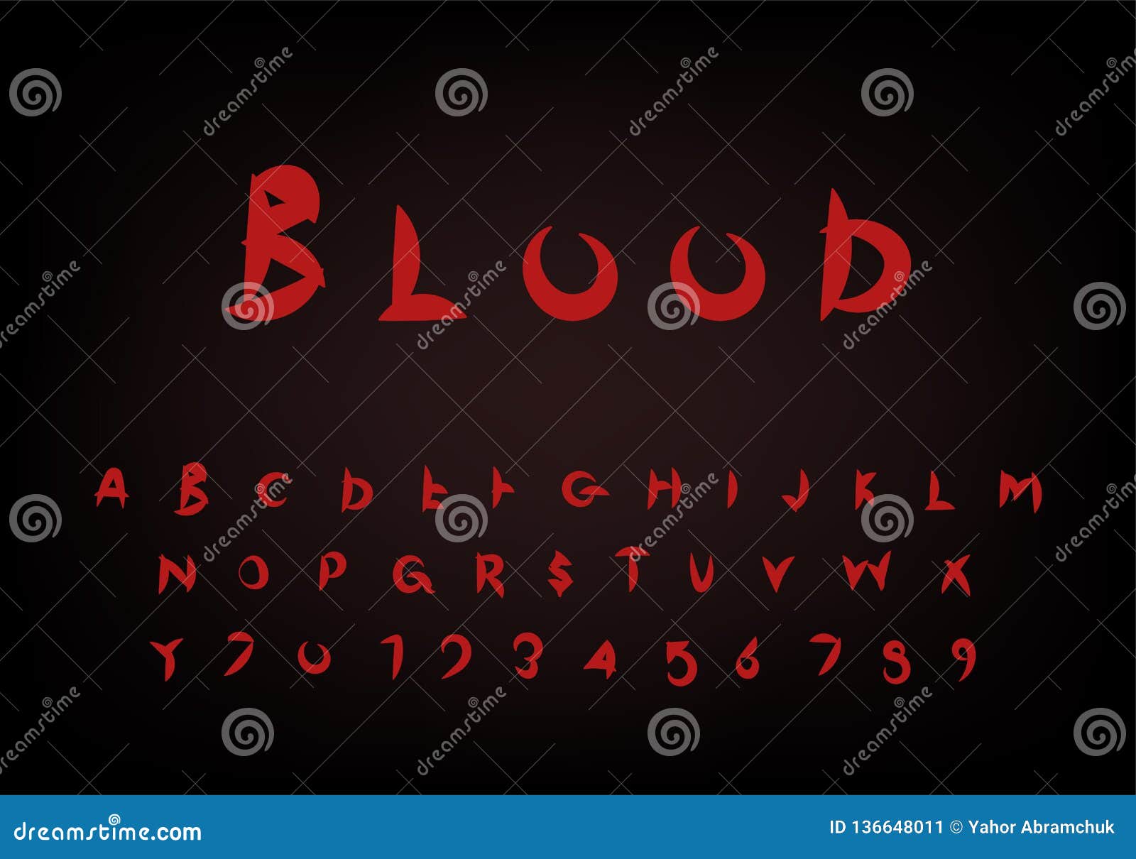 Scary Alphabetical Font Halloween Horror Vector Text, Type Letter Sign ...