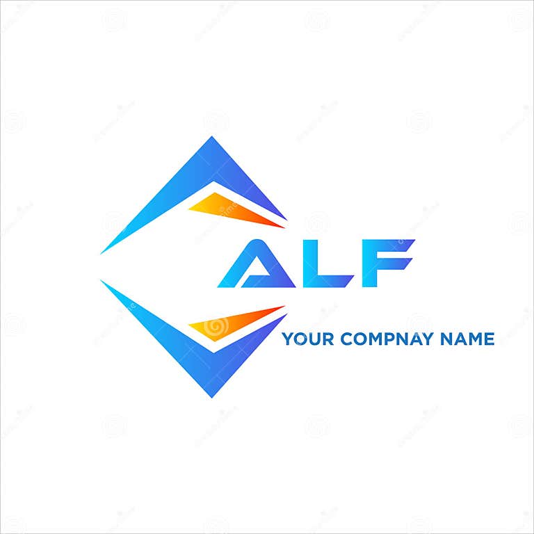 ALF Abstract Technology Logo Design on White Background. ALF Creative ...