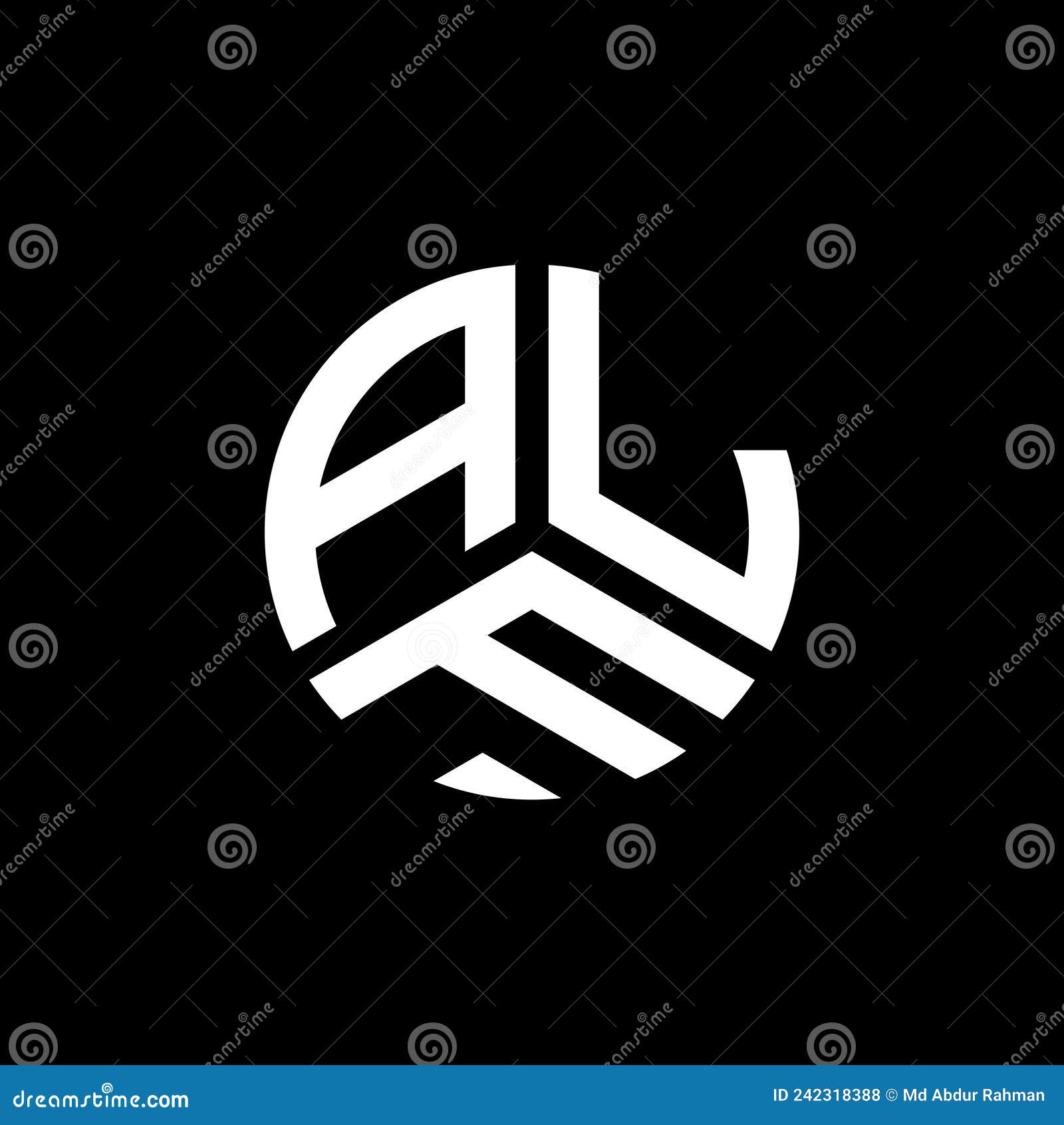 ALF Letter Logo Design on White Background. ALF Creative Initials ...