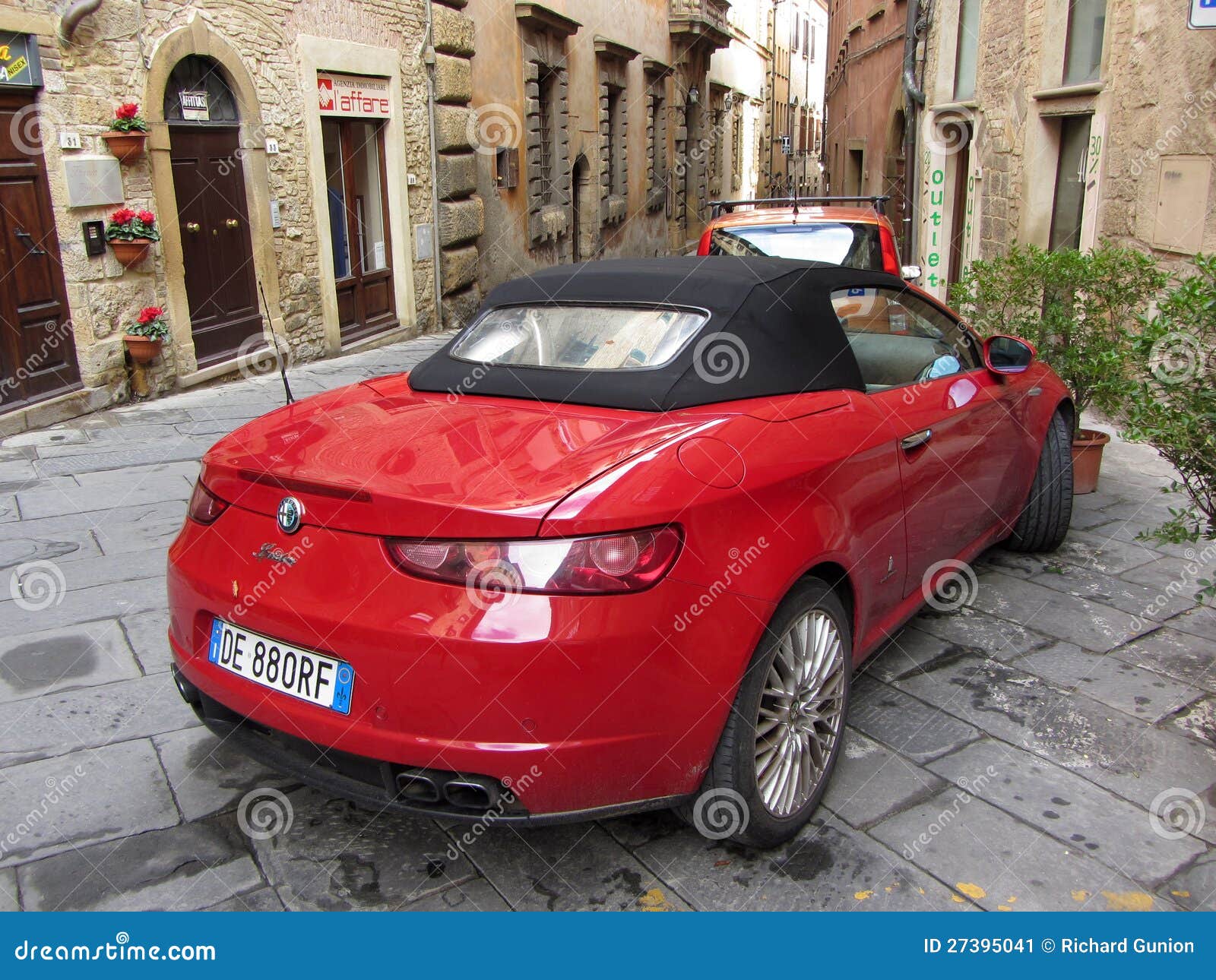Alfa Romeo in Volterra Italy Editorial Photo - Image of convertible ...