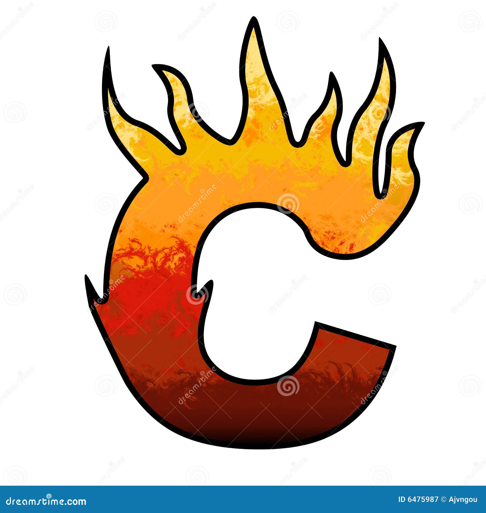 Alfabet c flamm bokstaven stock illustrationer. Illustration av ...