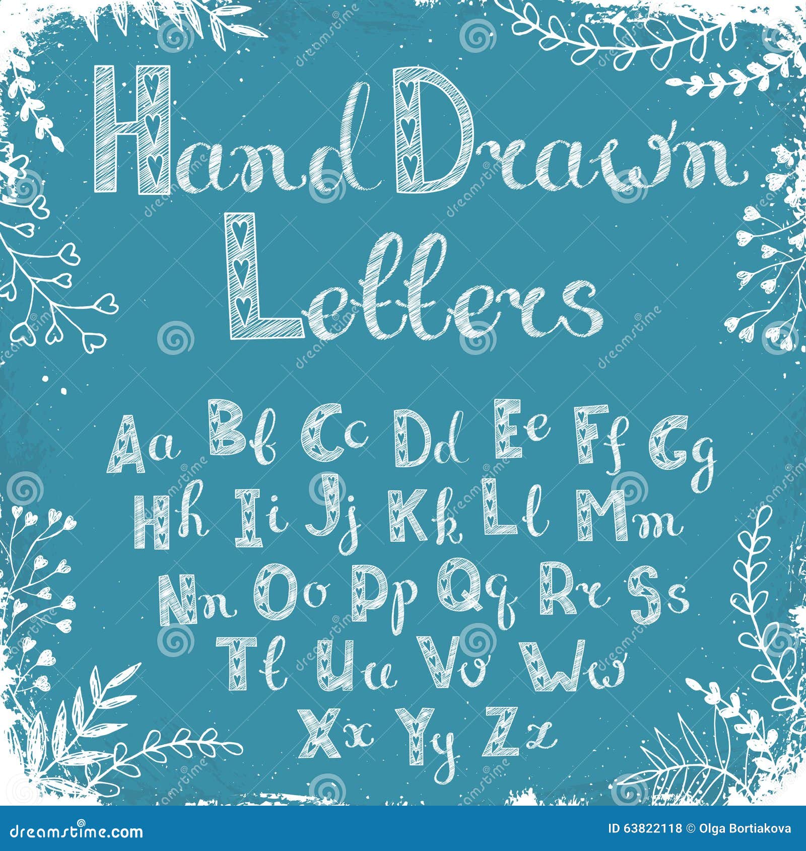 Alfabet tecknad hand vektor illustrationer. Illustration av samling ...