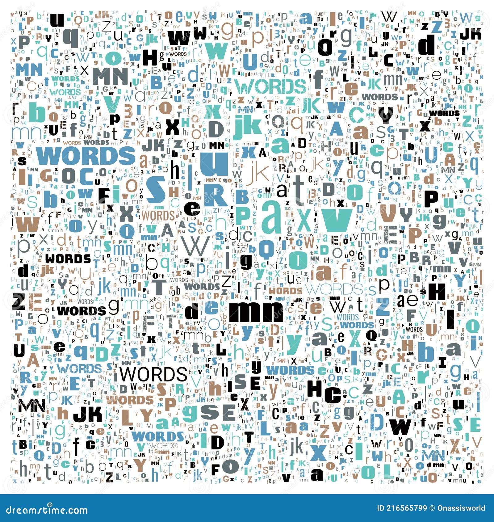 Alfabet Words Abstract White Background Stock Illustration ...