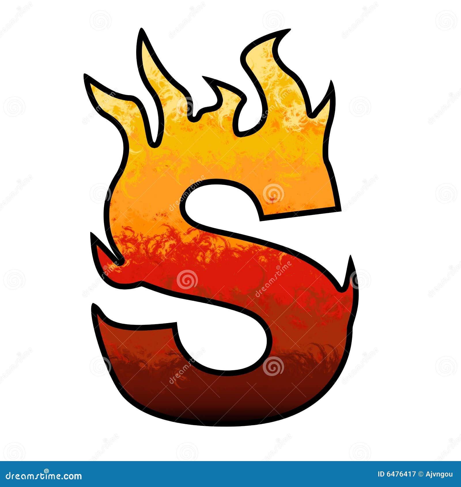 Alfabetet flamm bokstav s stock illustrationer. Illustration av nummer ...