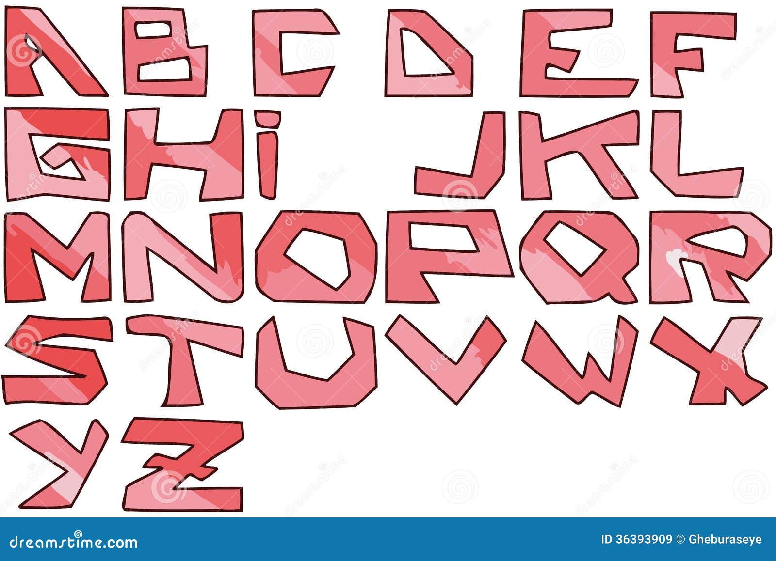 Alfabeto abstracto stock de ilustración. Ilustración de color - 36393909