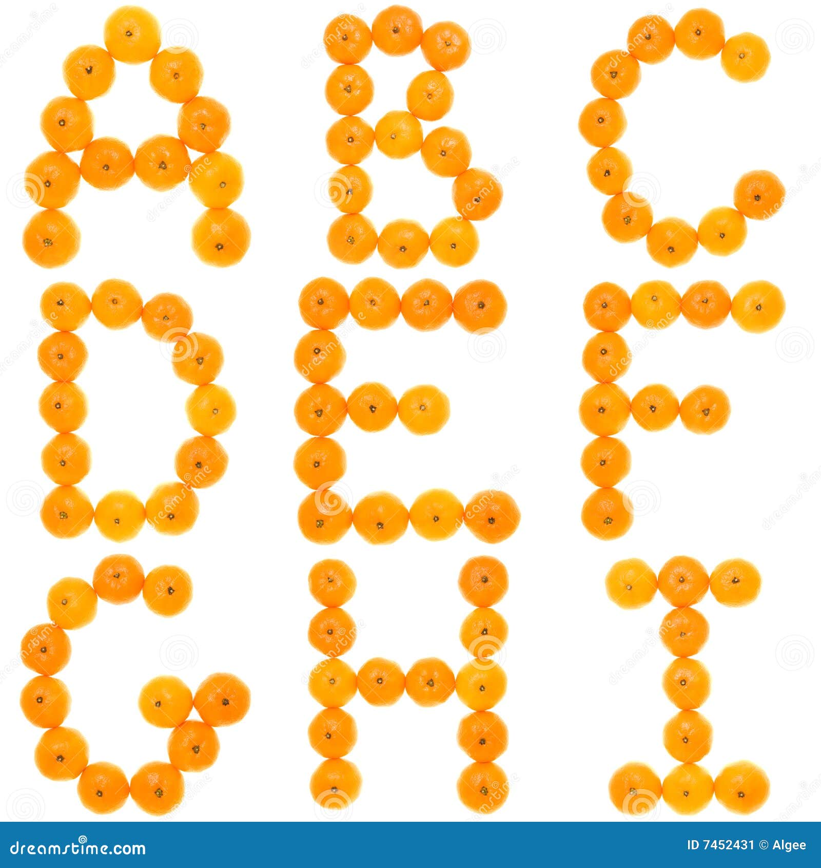 Alfabeto anaranjado imagen de archivo. Imagen de anaranjado - 7452431
