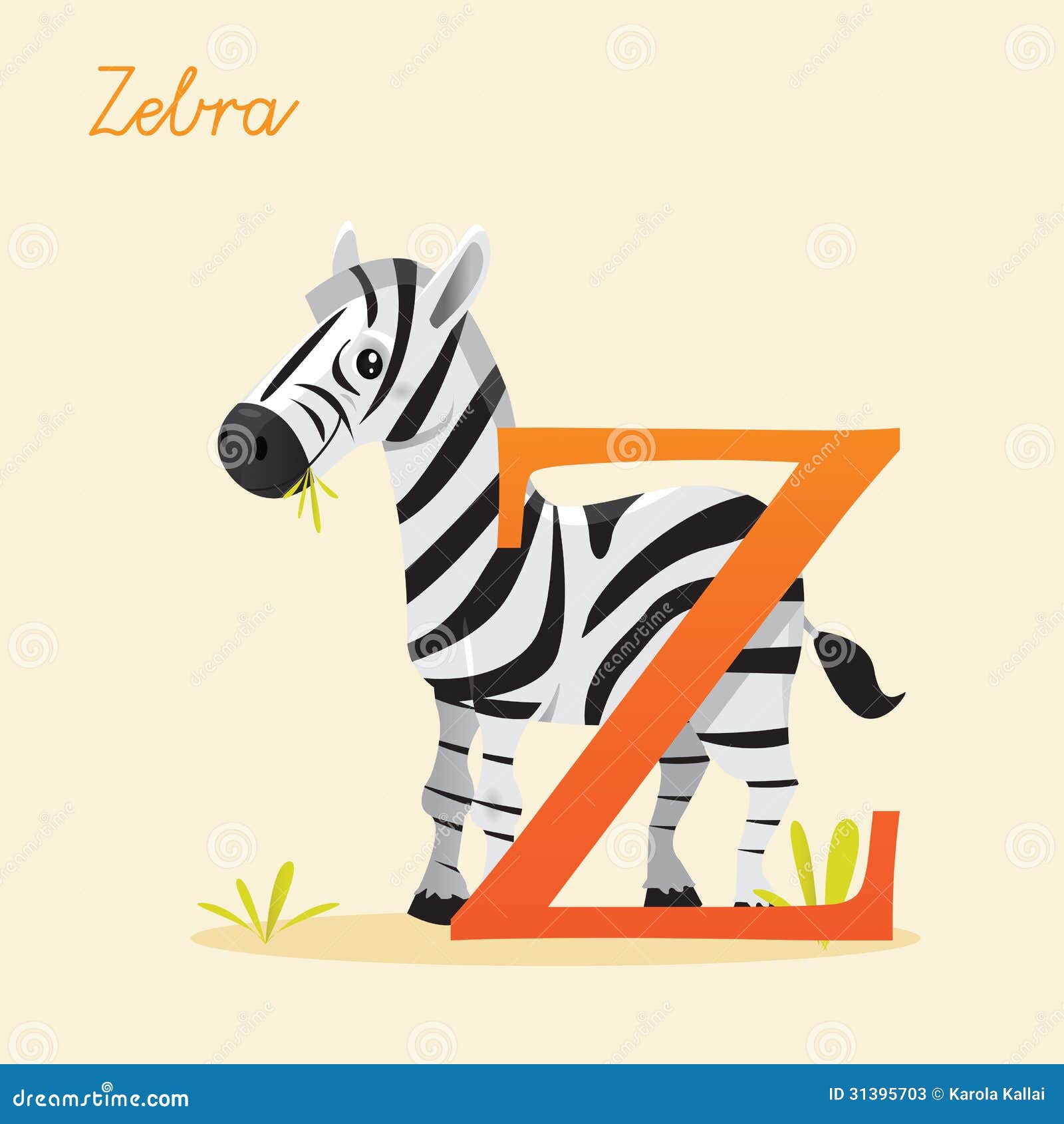Alfabeto animal com zebra ilustração do vetor. Ilustração de vetor ...