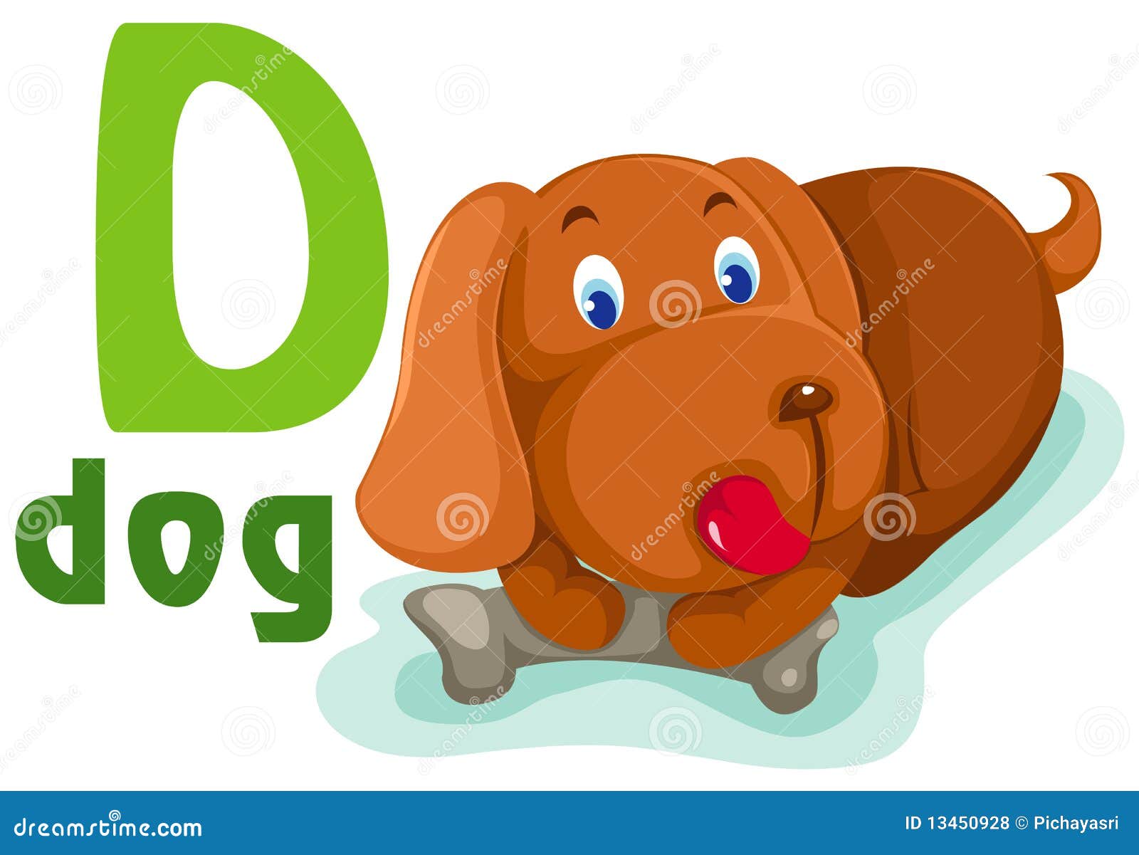 Alfabeto animal D ilustración del vector. Ilustración de bebé - 13450928