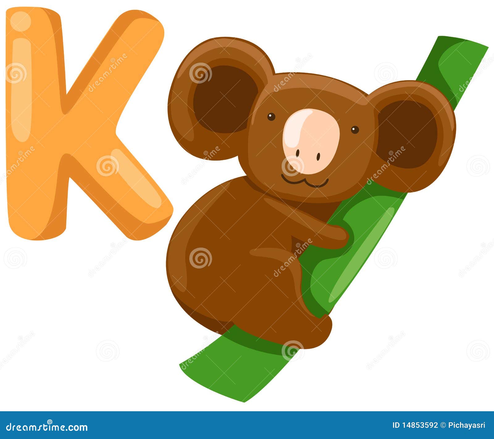 Alfabeto Animal K Para El Koala Ilustración del Vector - Ilustración de ...