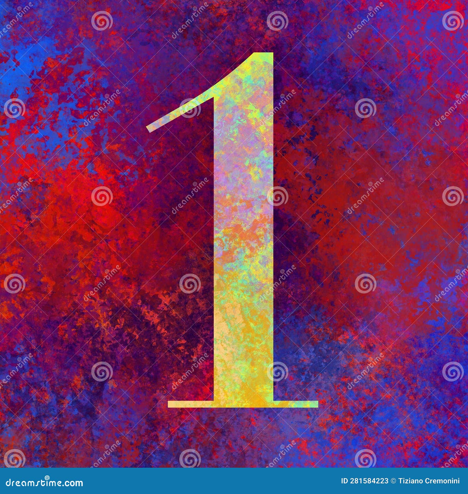 Alphabet Made of Serif Letters with Multicolored Digital Painting ...