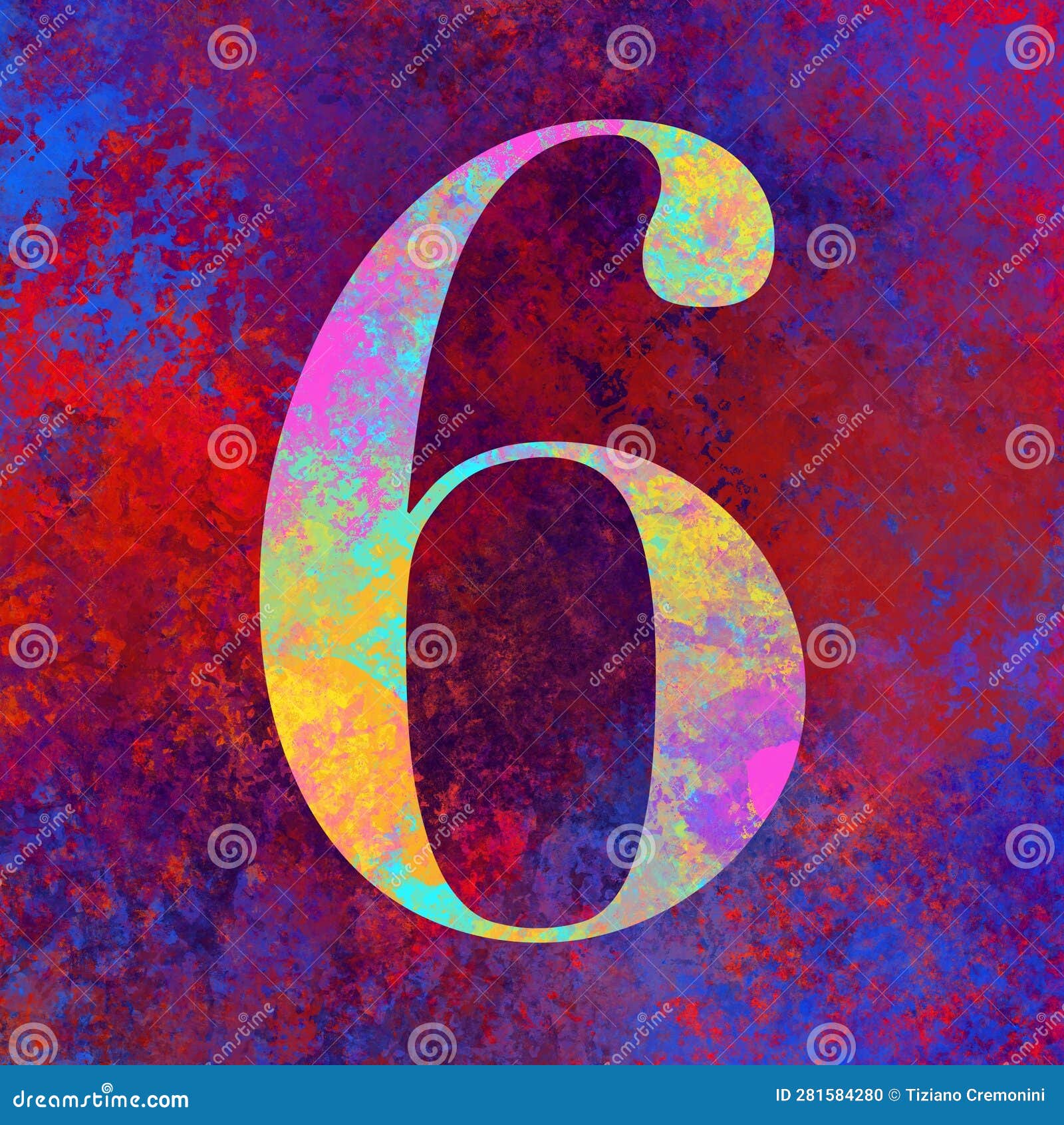 Alphabet Made of Serif Letters with Multicolored Digital Painting ...