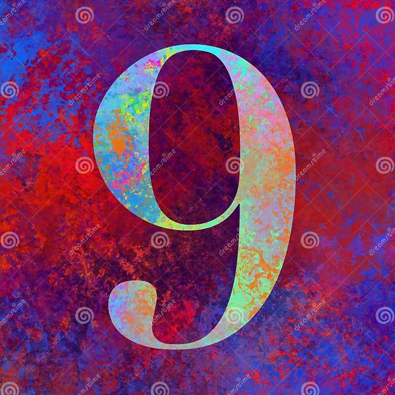 Alphabet Made of Serif Letters with Multicolored Digital Painting ...