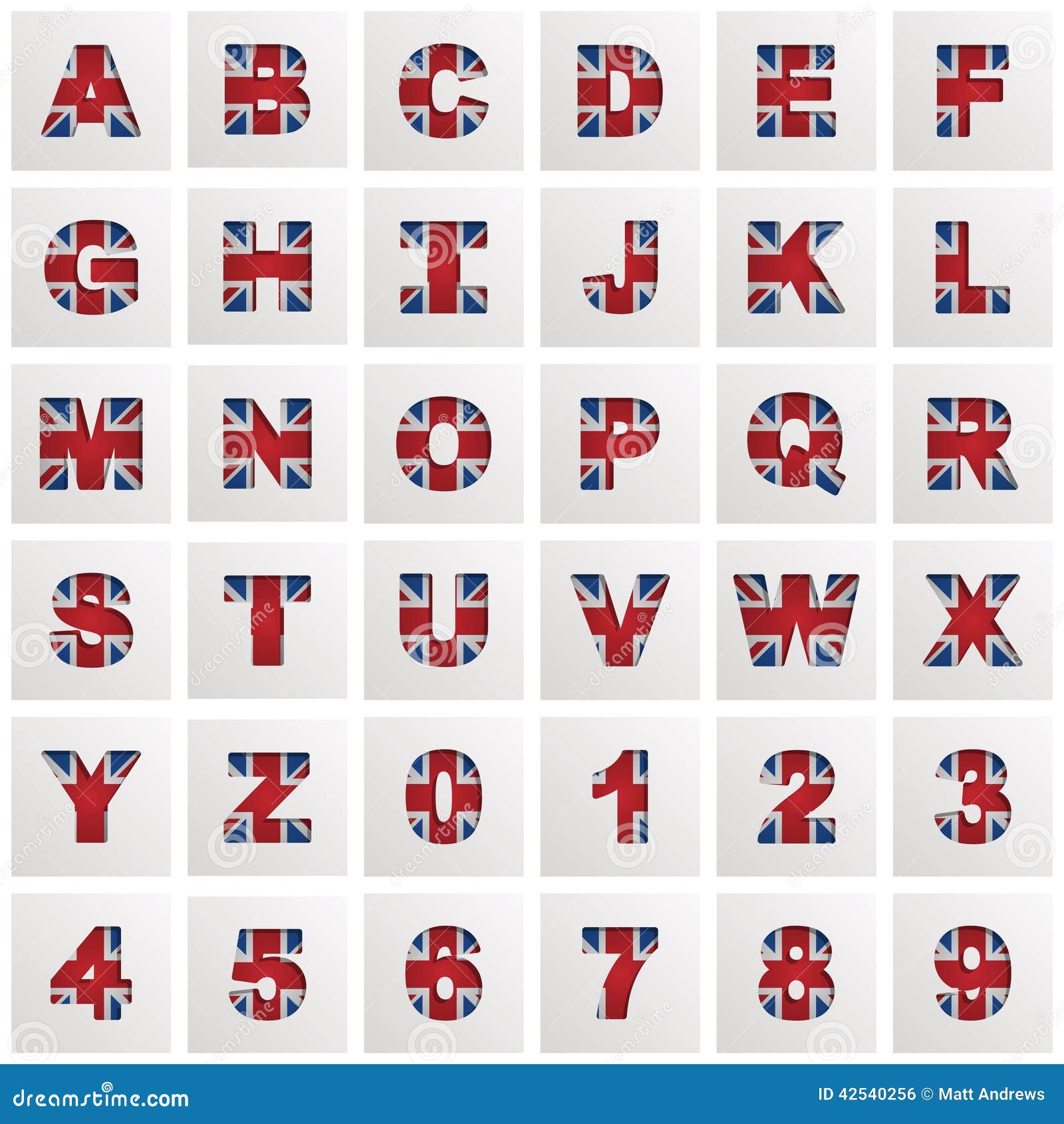 Alfabeto britannico illustrazione vettoriale. Illustrazione di lettera ...