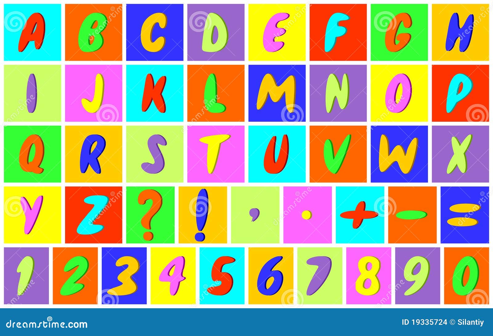 Alfabeto colorido. ilustração do vetor. Ilustração de conhecimento ...