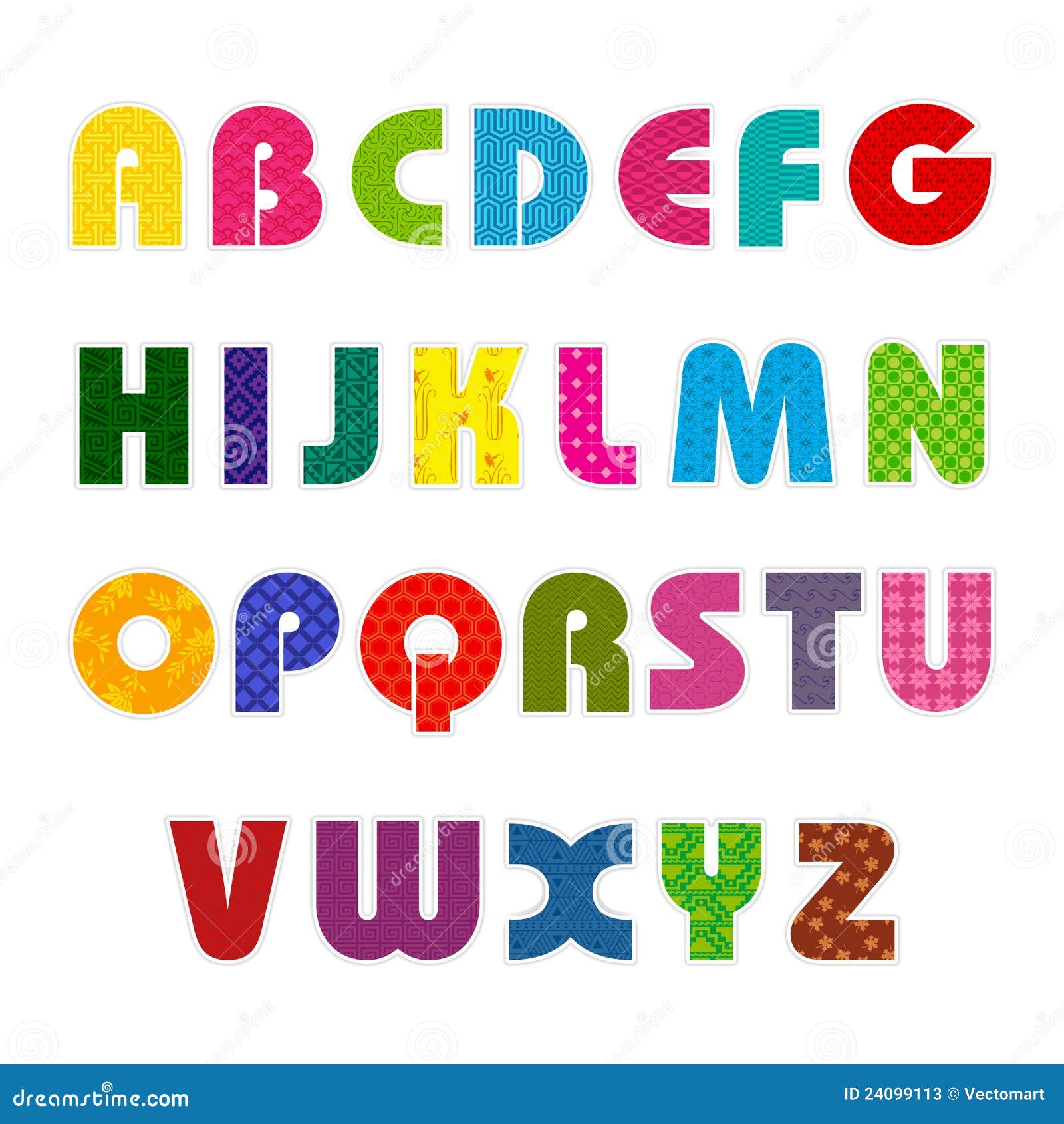 Alfabeto colorido ilustración del vector. Ilustración de editable ...