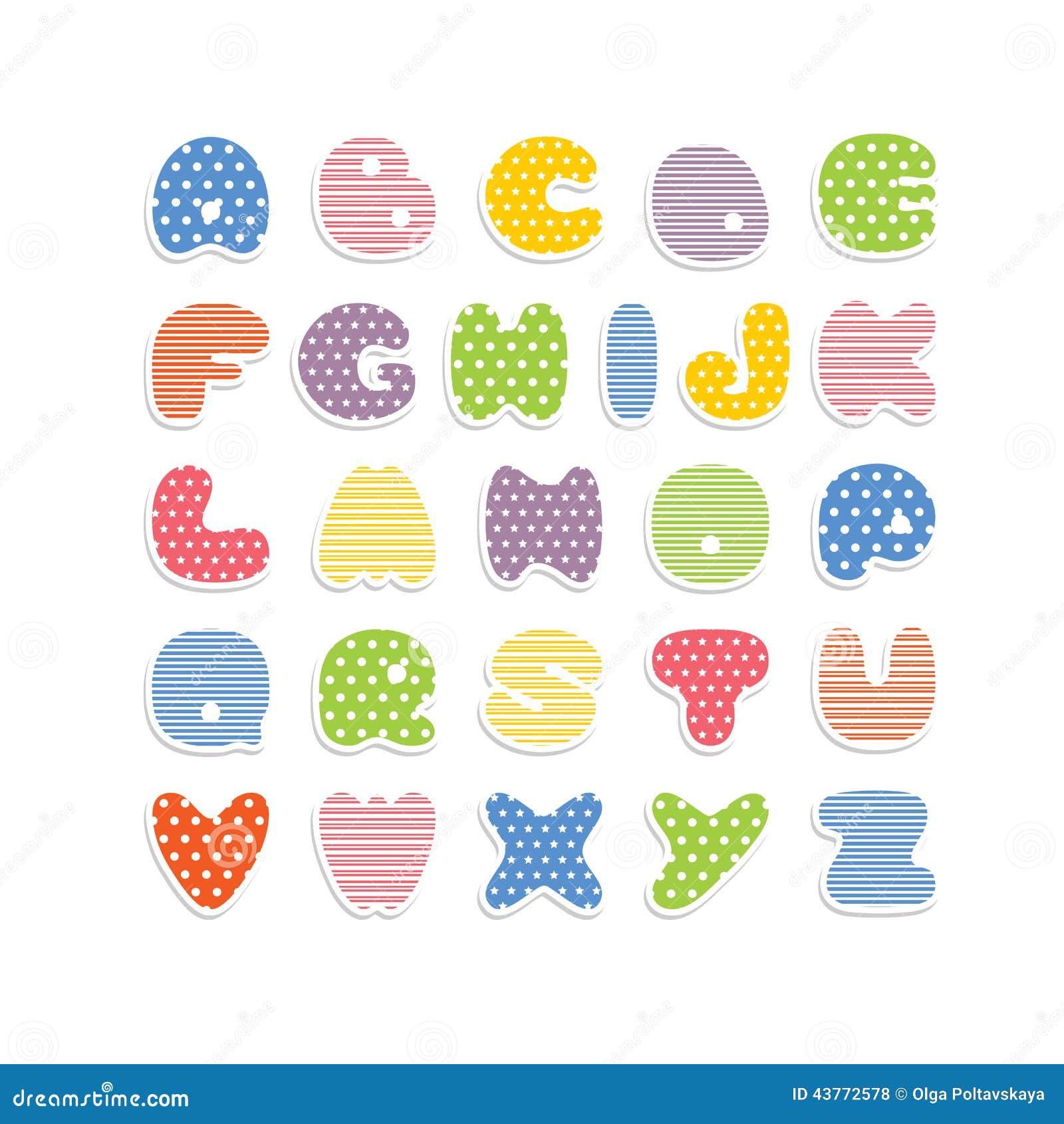 Alfabeto colorido do vetor ilustração do vetor. Ilustração de alfabeto ...