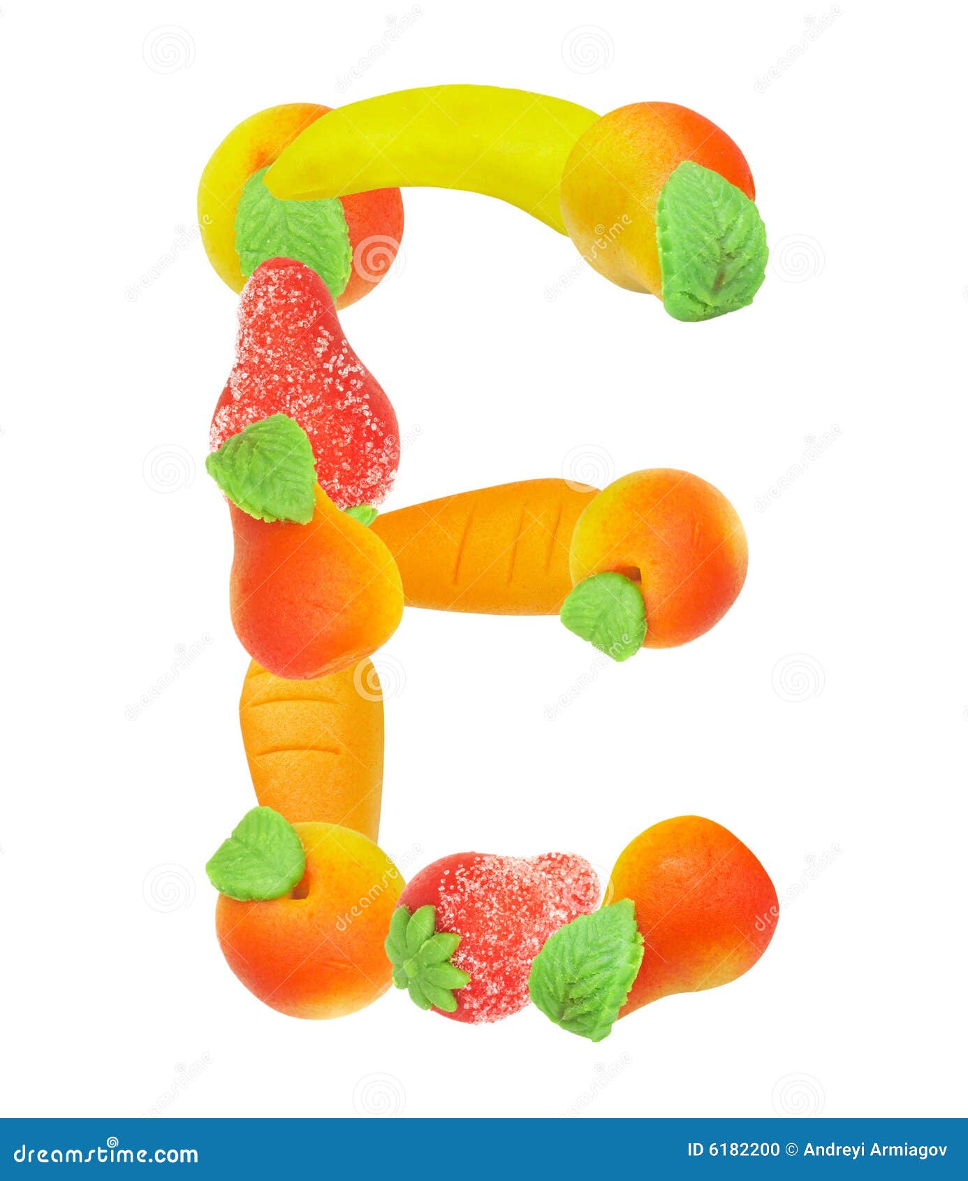 Alfabeto Da Fruta, a Letra E Foto de Stock - Imagem de alimento, fruta ...
