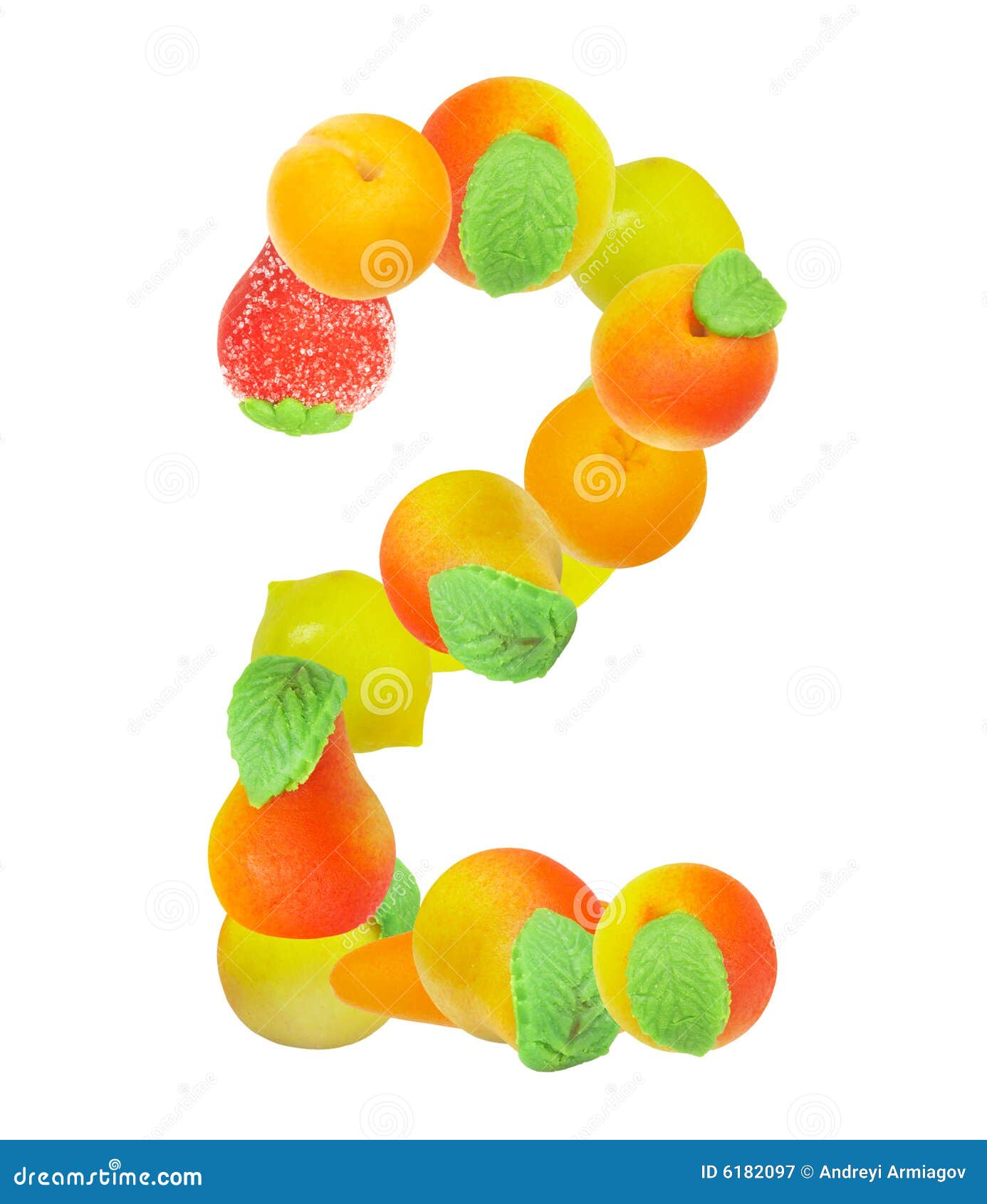 Alfabeto Da Fruta, O Número 2 Imagem de Stock - Imagem de isolado ...