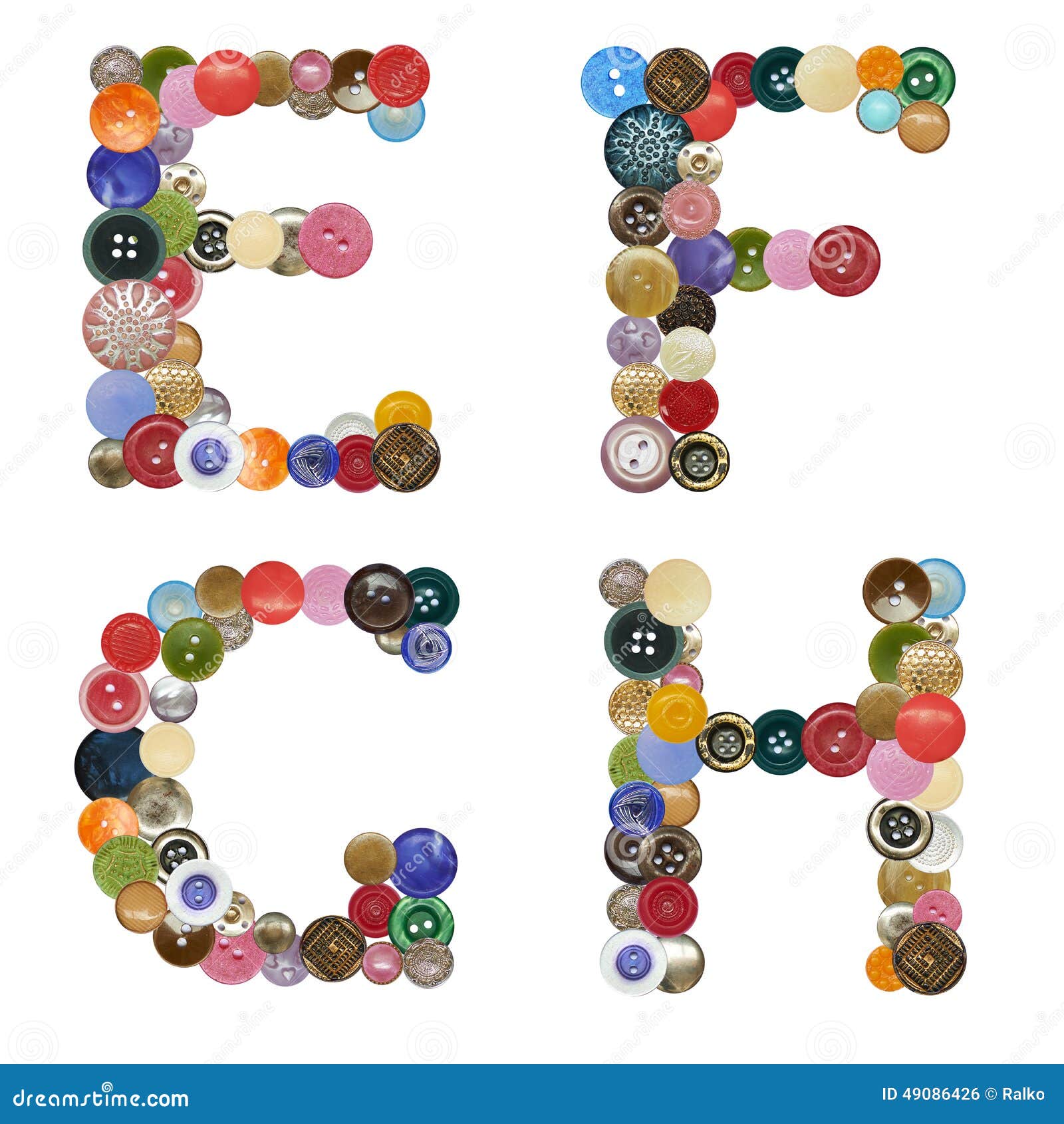 Alfabeto de botones stock de ilustración. Ilustración de color - 49086426