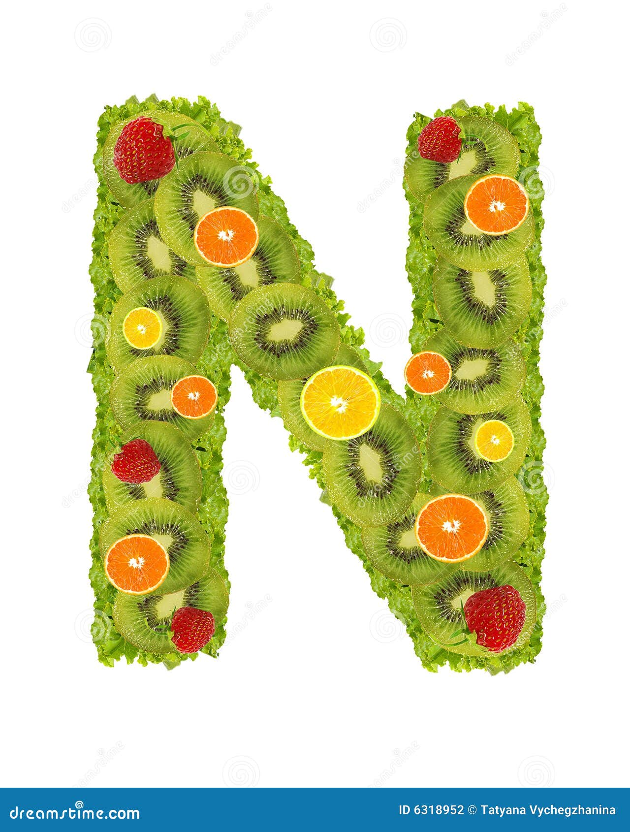 Alfabeto de la fruta - N stock de ilustración. Ilustración de sano ...