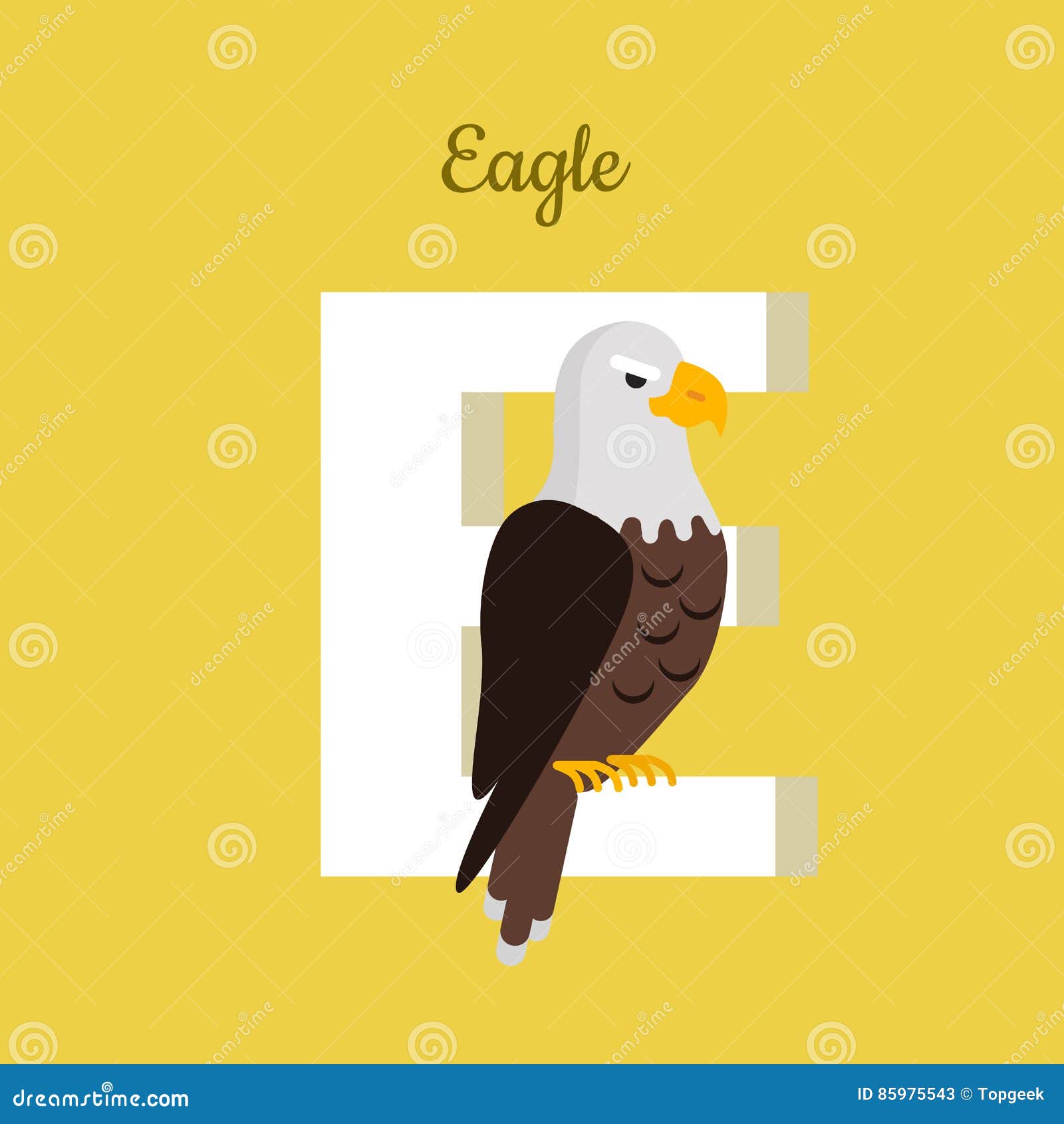 Alfabeto De Los Animales Letra - E Ilustración del Vector - Ilustración ...