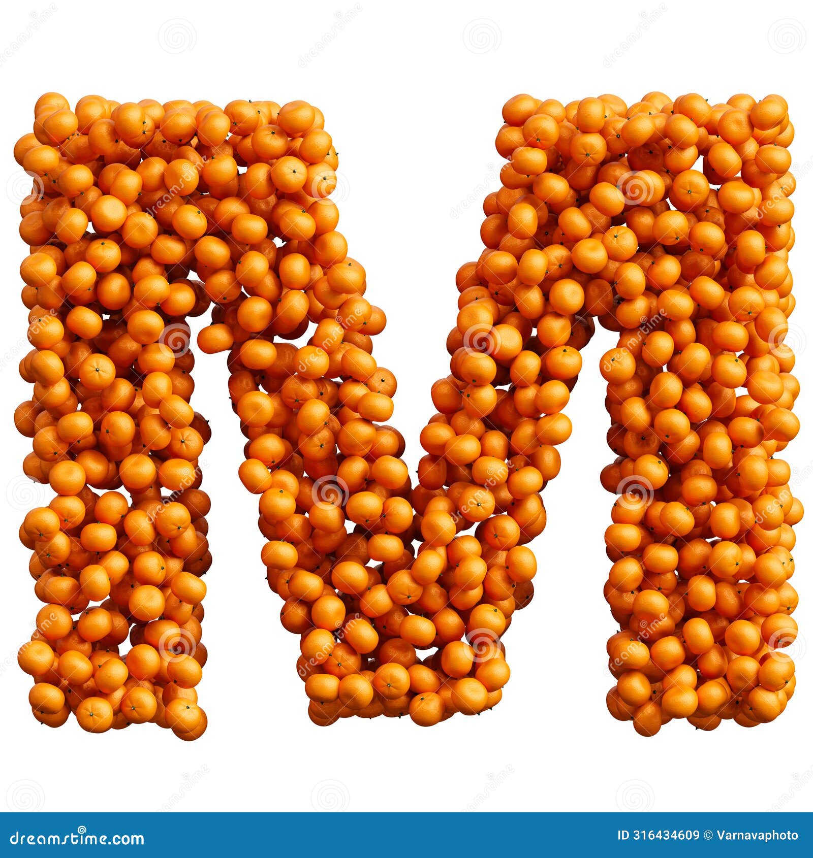 Alfabeto De Muchas Naranjas Letra M Imagen de archivo - Ilustración de ...