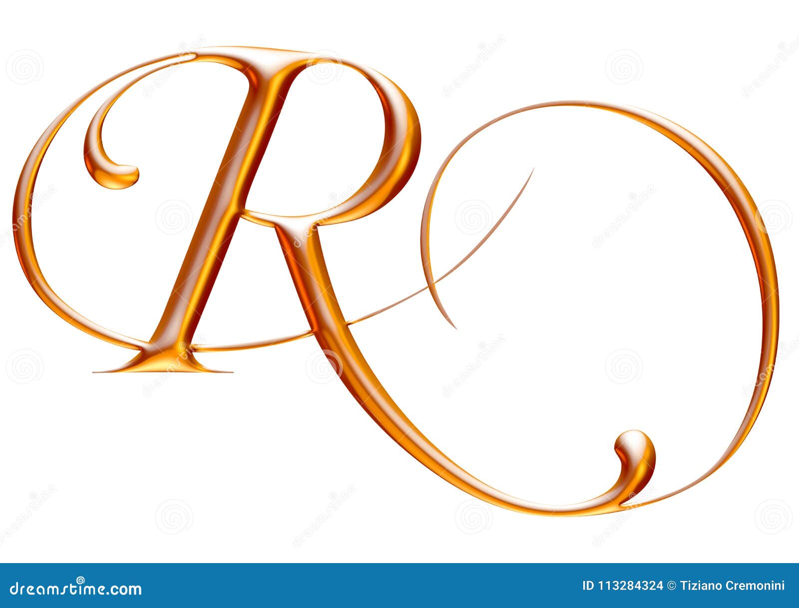 Alfabeto De Oro, Letra R, Ejemplo 3d Stock de ilustración - Ilustración ...