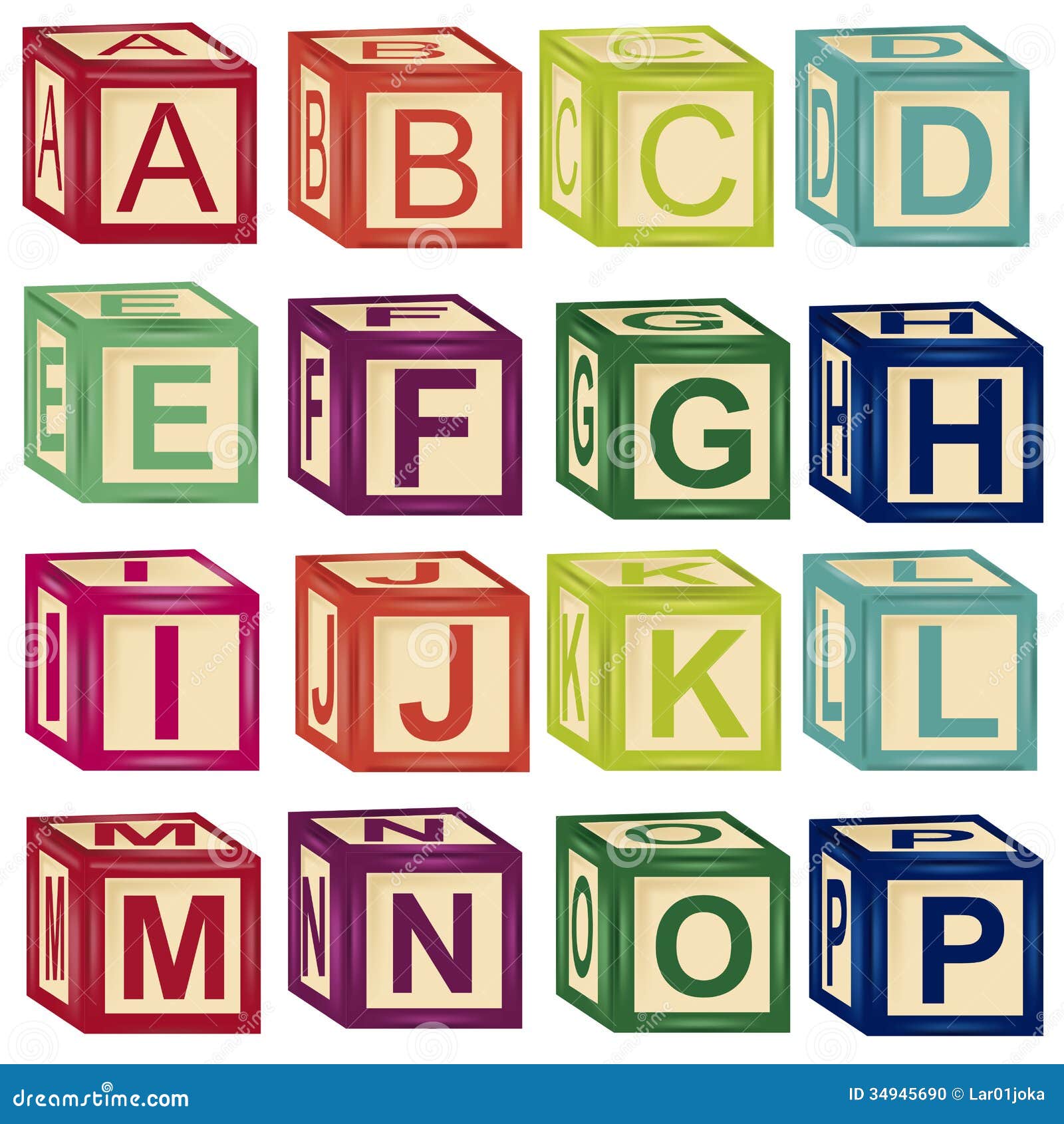 Alfabeto del cubo ilustración del vector. Ilustración de historieta - 34945690