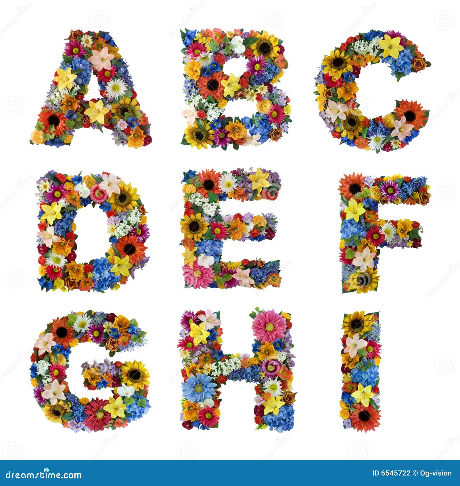 Alfabeto del fiore fotografia stock. Immagine di giglio - 6545722
