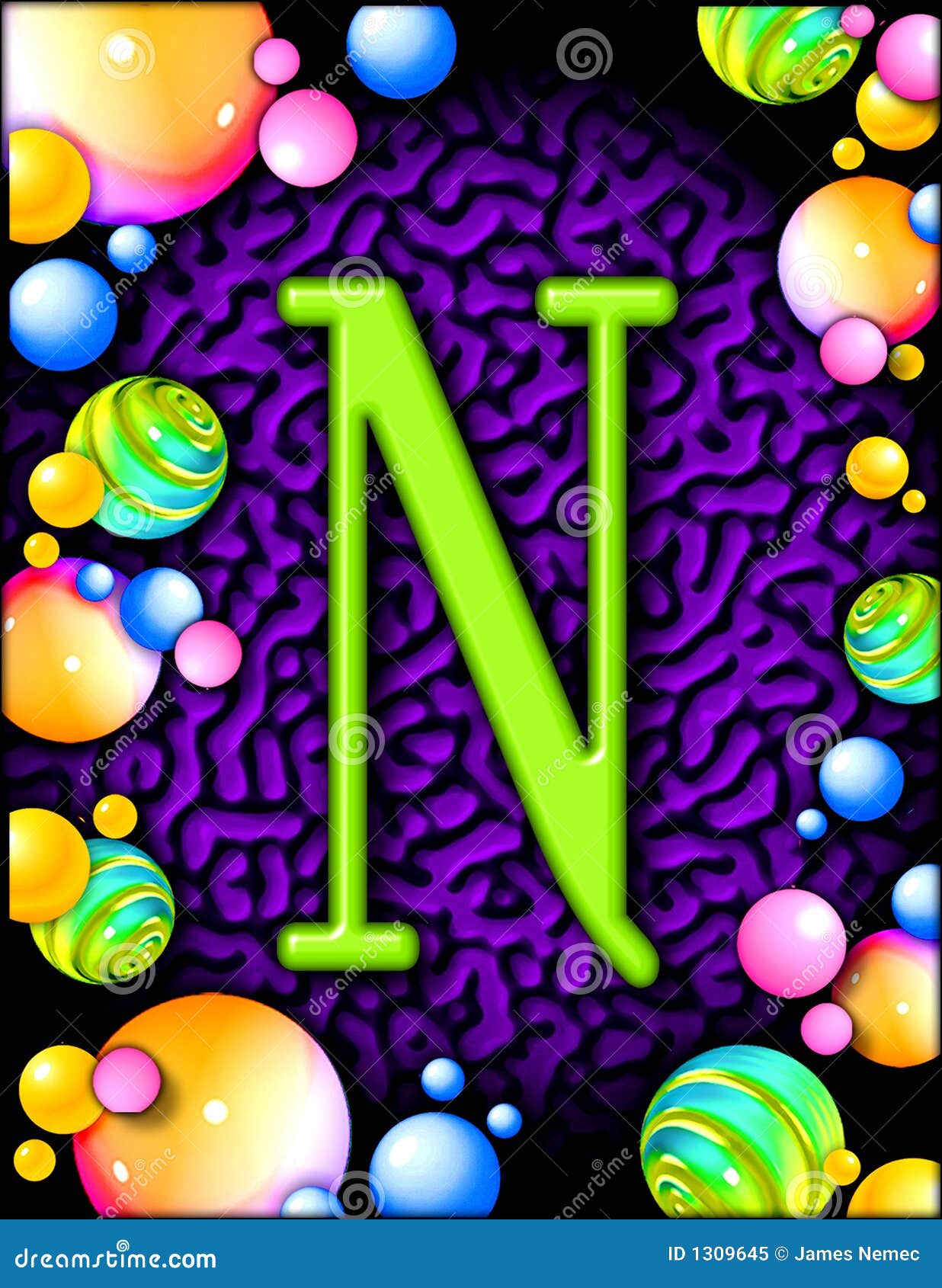 Alfabeto del partido - N stock de ilustración. Ilustración de tarde ...
