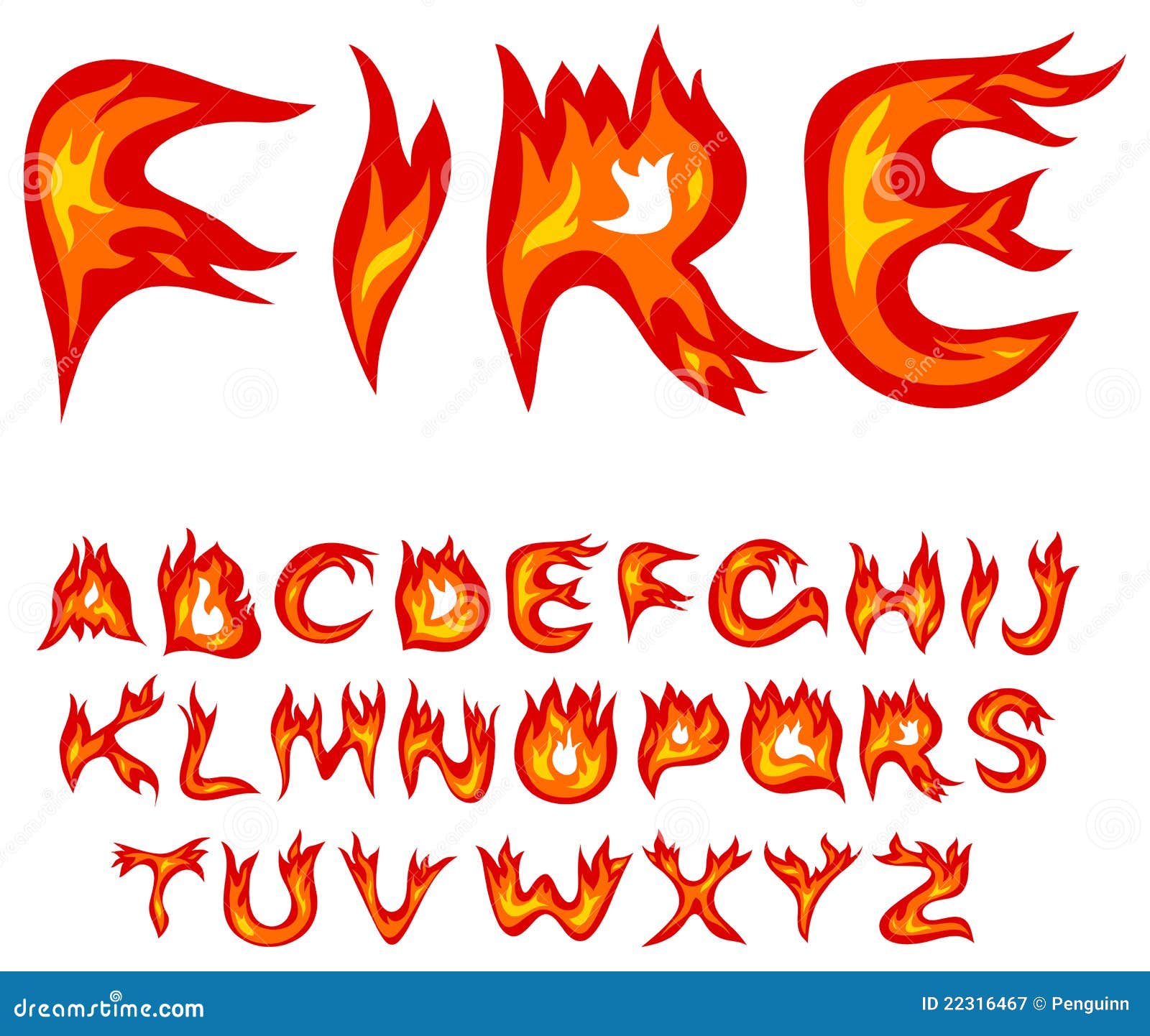 Alfabeto della fiamma illustrazione vettoriale. Illustrazione di ...