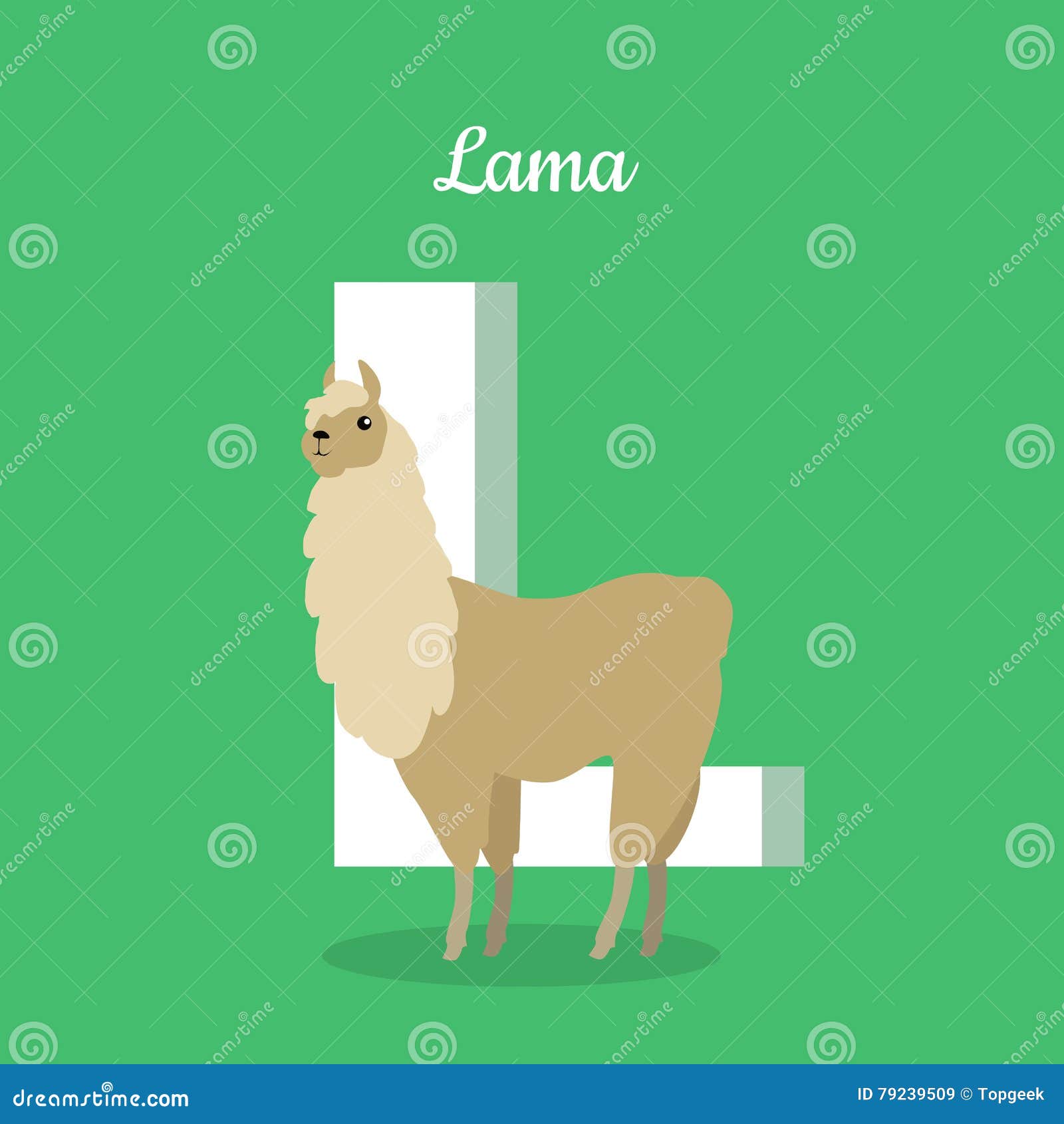 Alfabeto Dos Animais Letra - L Ilustração do Vetor - Ilustração de ...