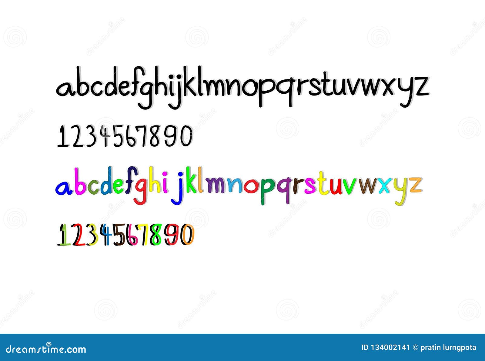 Alfabeto e numeri arabi illustrazione di stock. Illustrazione di ...