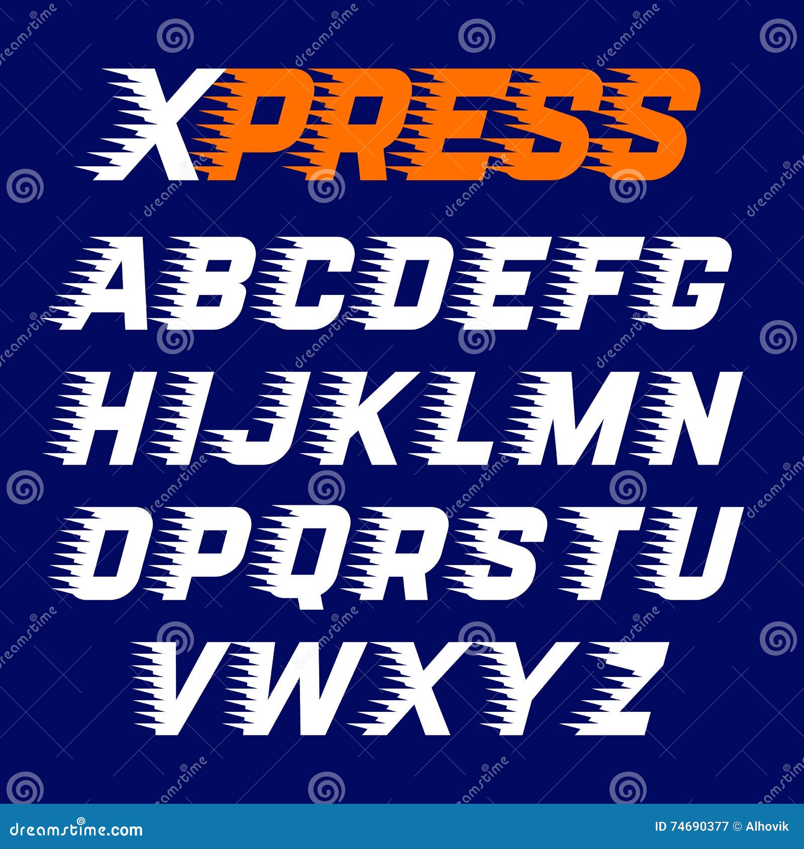 Alfabeto Expreso Del Estilo Ilustración del Vector - Ilustración de ...